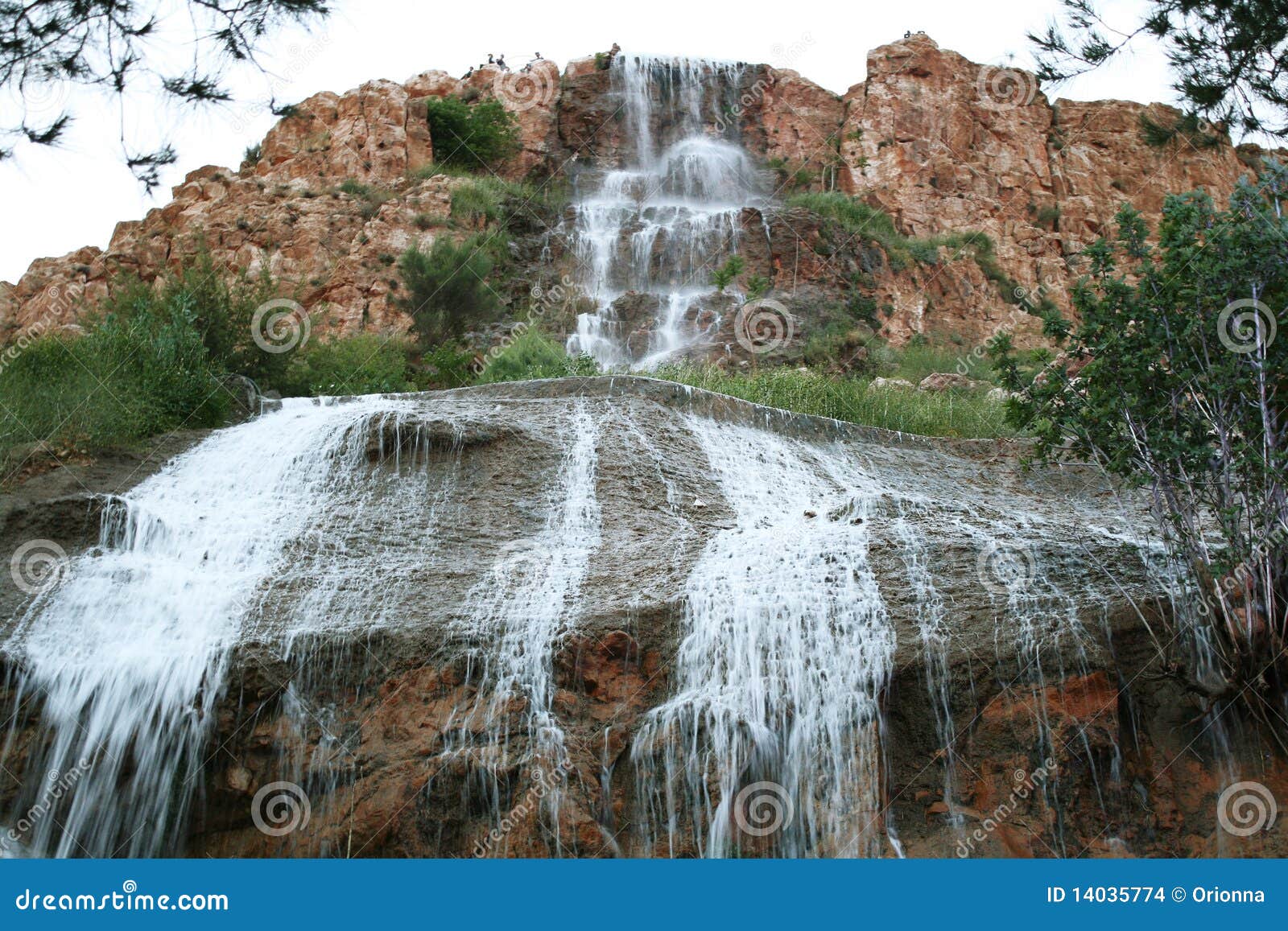 Waterfall near Quran Gate stock photo. Image of east - 14035774