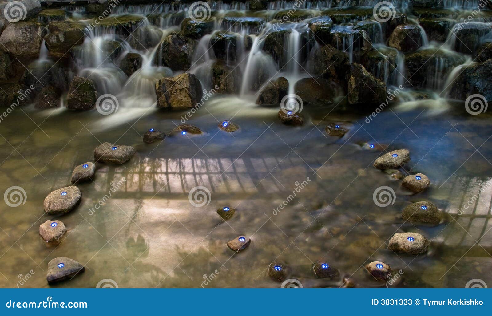 Waterfall at night stock image. Image of cool, flow, stream - 3831333