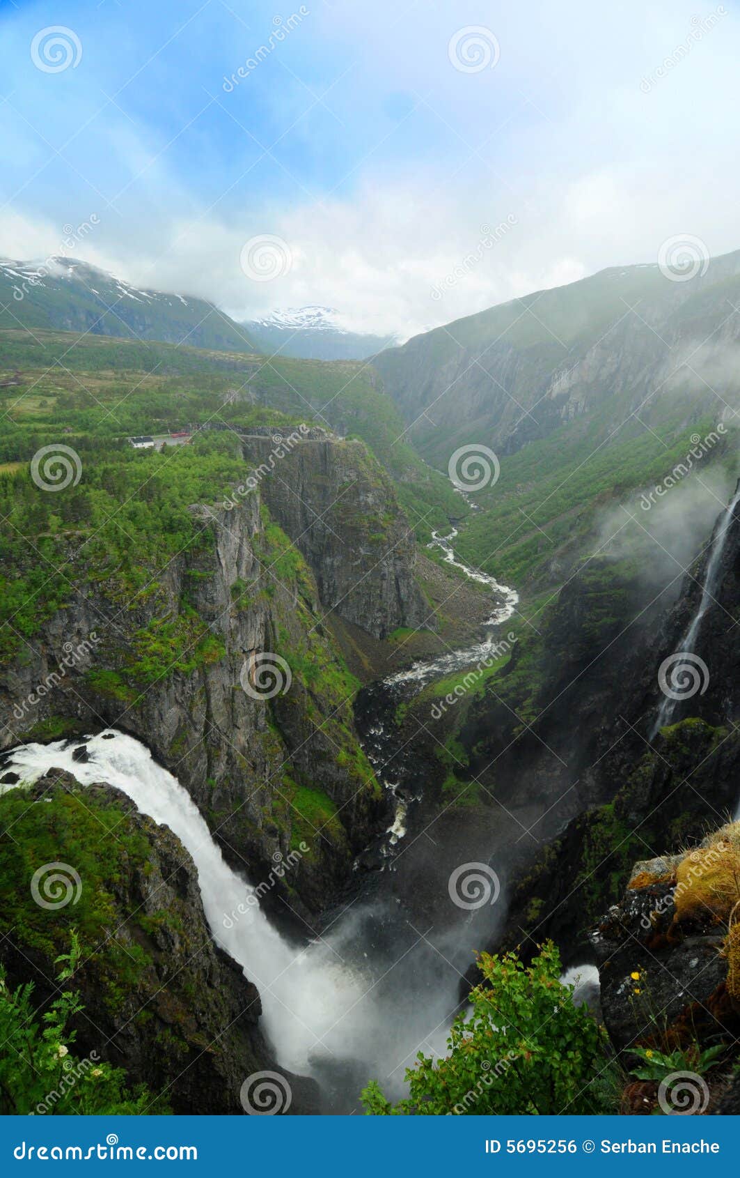 Waterfall in Norway stock photo. Image of high, scandinavia - 5695256