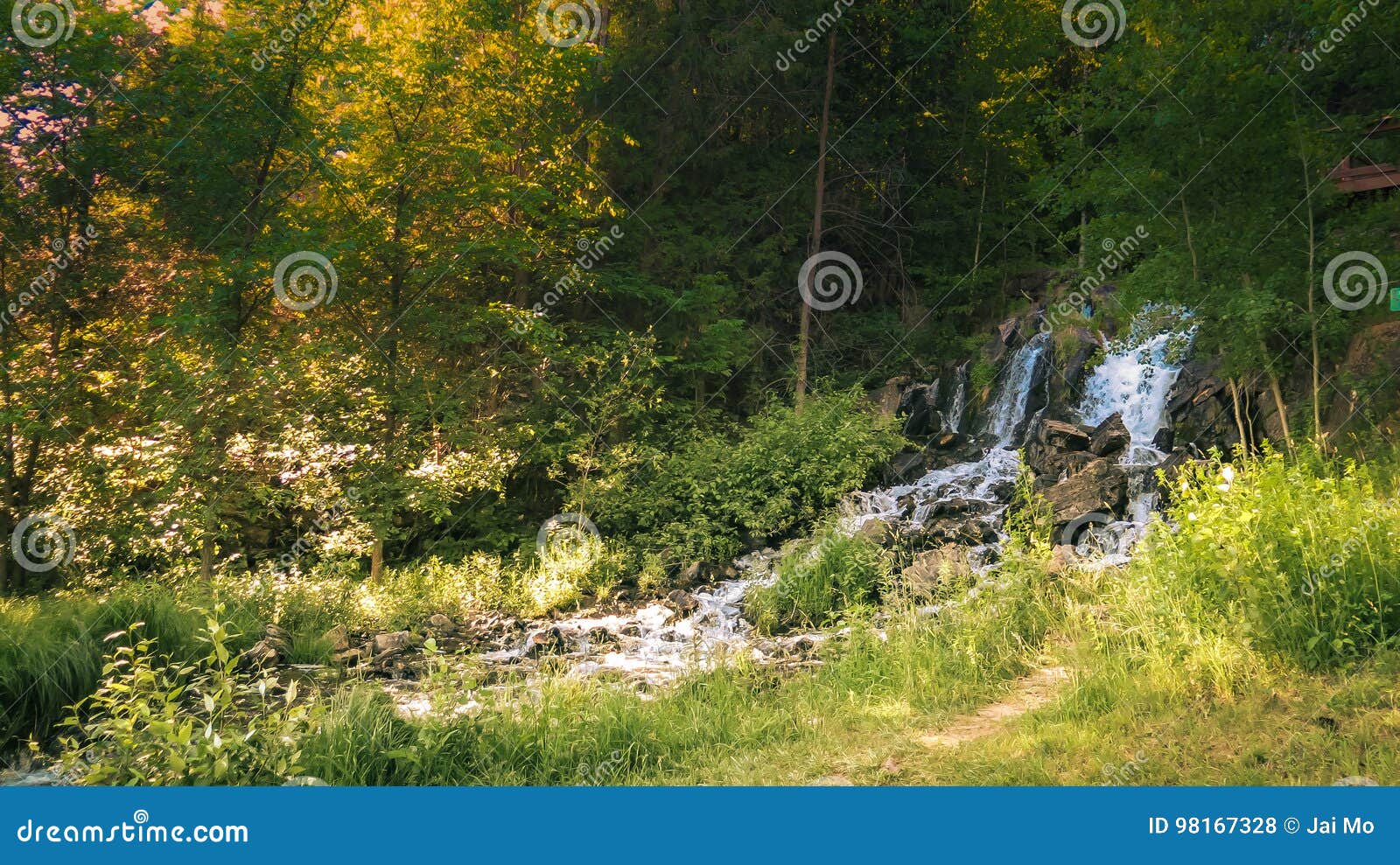 Waterfall Norway Michigan stock photo. Image of october - 98167328