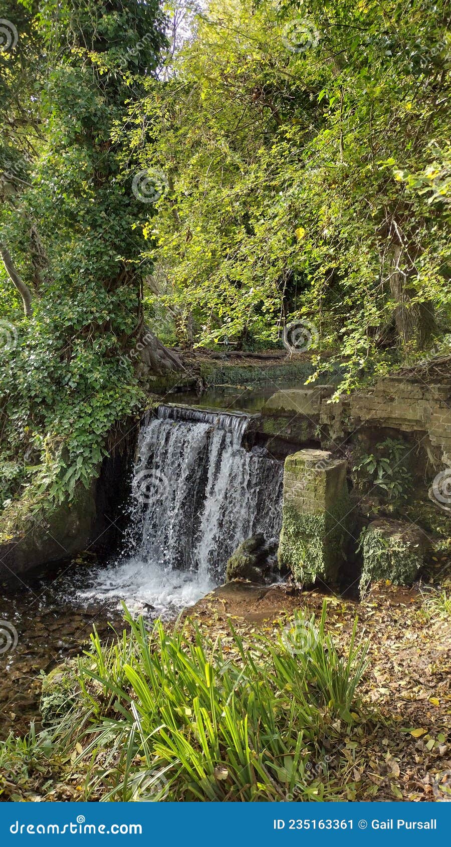 Waterfall by the Old Watermill Stock Image - Image of stream, rock ...