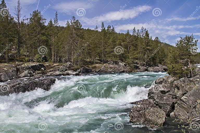 Waterfall in Ottadalen stock photo. Image of waterfalls - 42477132