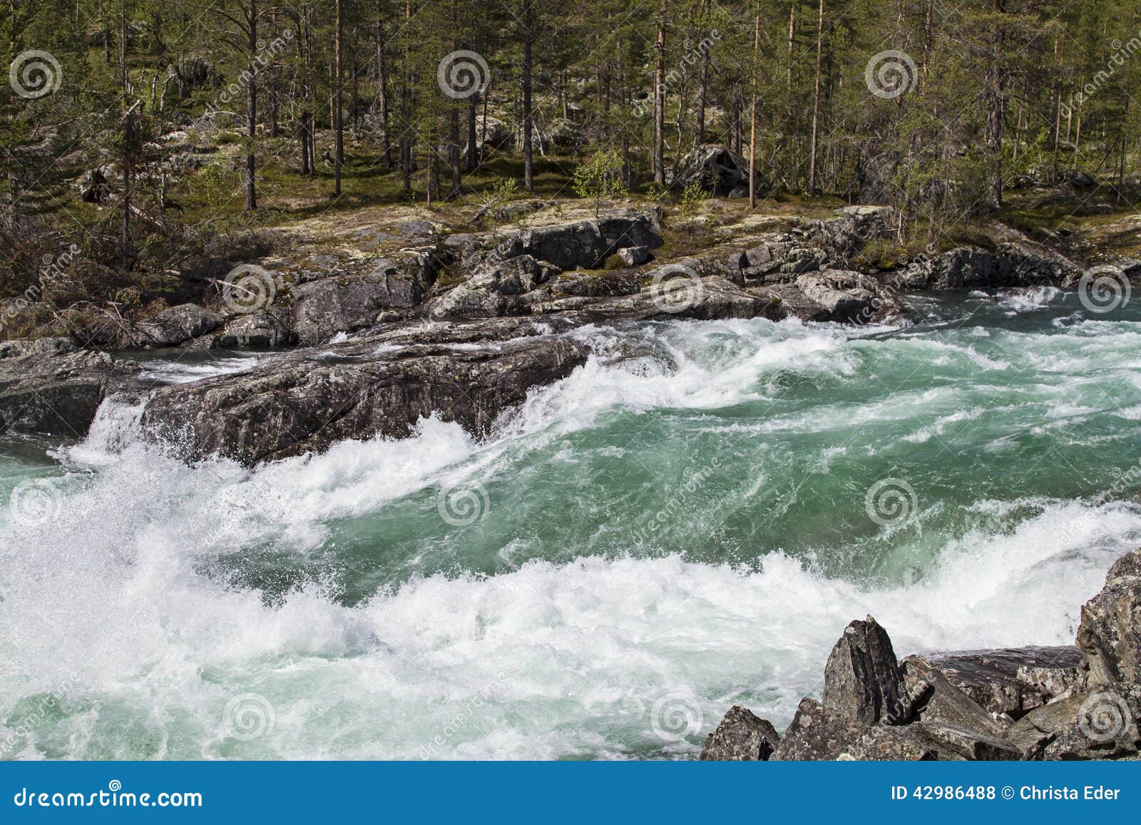 Waterfall in Ottadalen stock photo. Image of river, natural - 42986488
