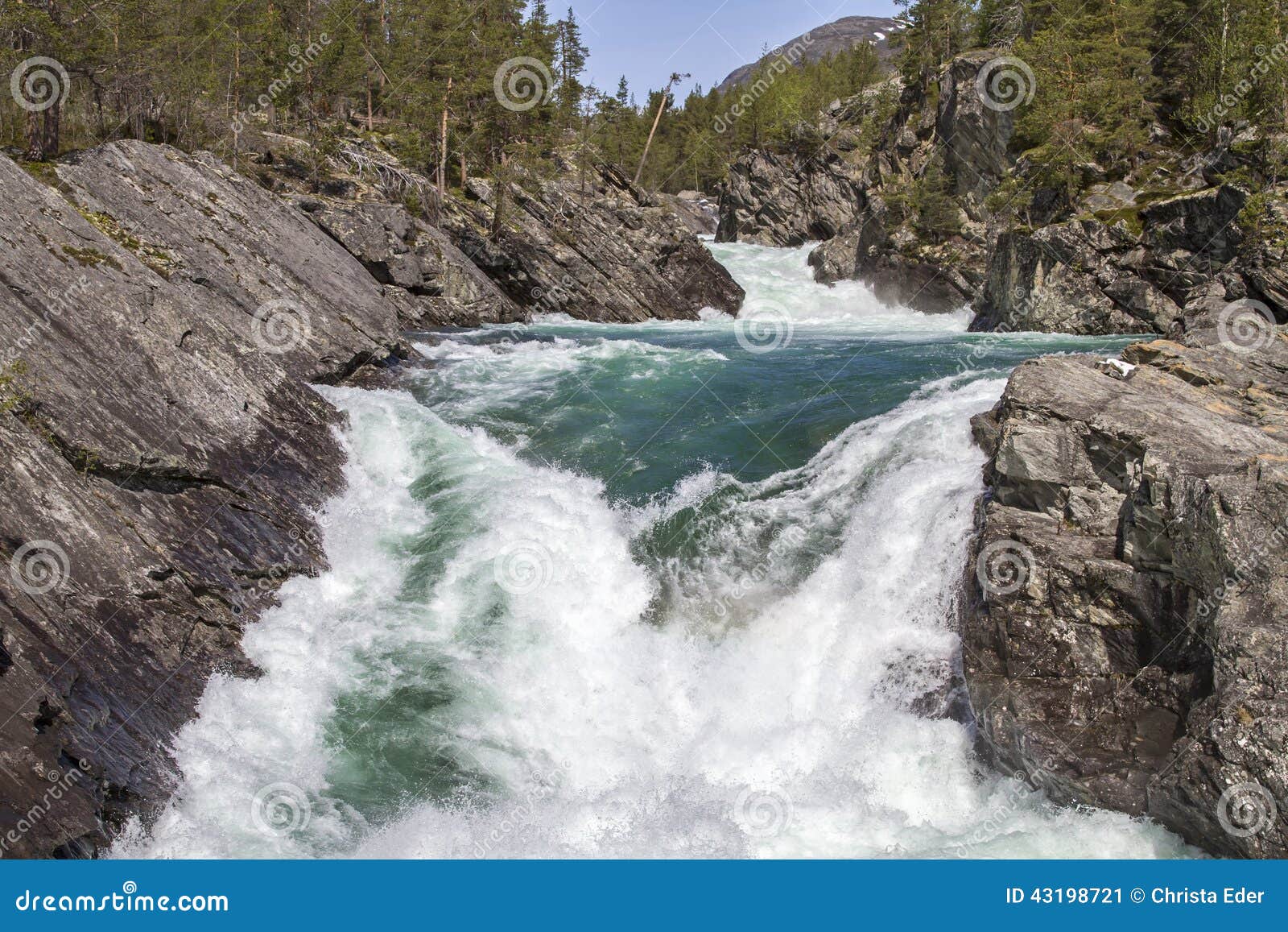 Waterfall in Ottadalen stock image. Image of norway, countless - 43198721