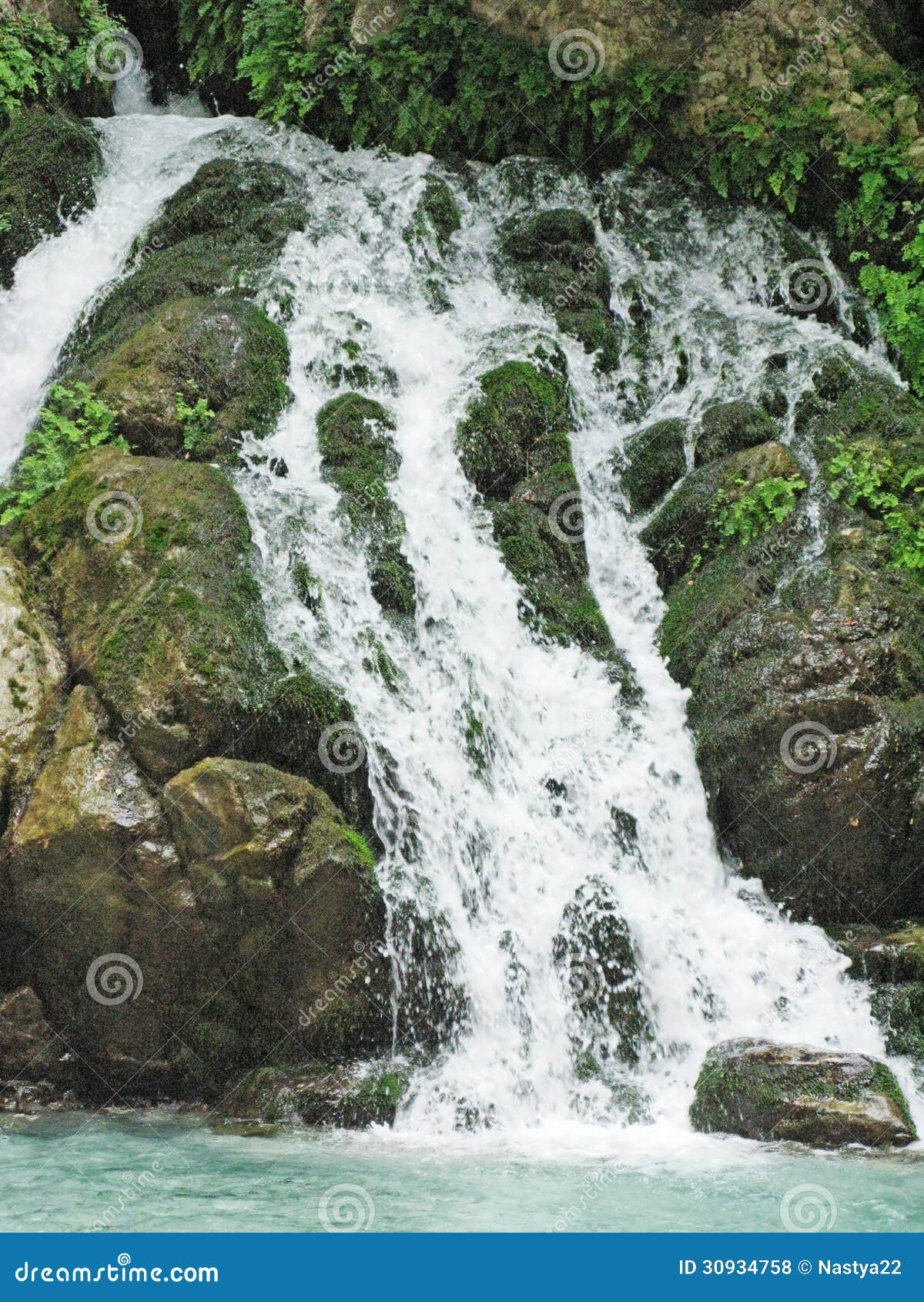 Waterfall out of grotto stock photo. Image of environment - 30934758