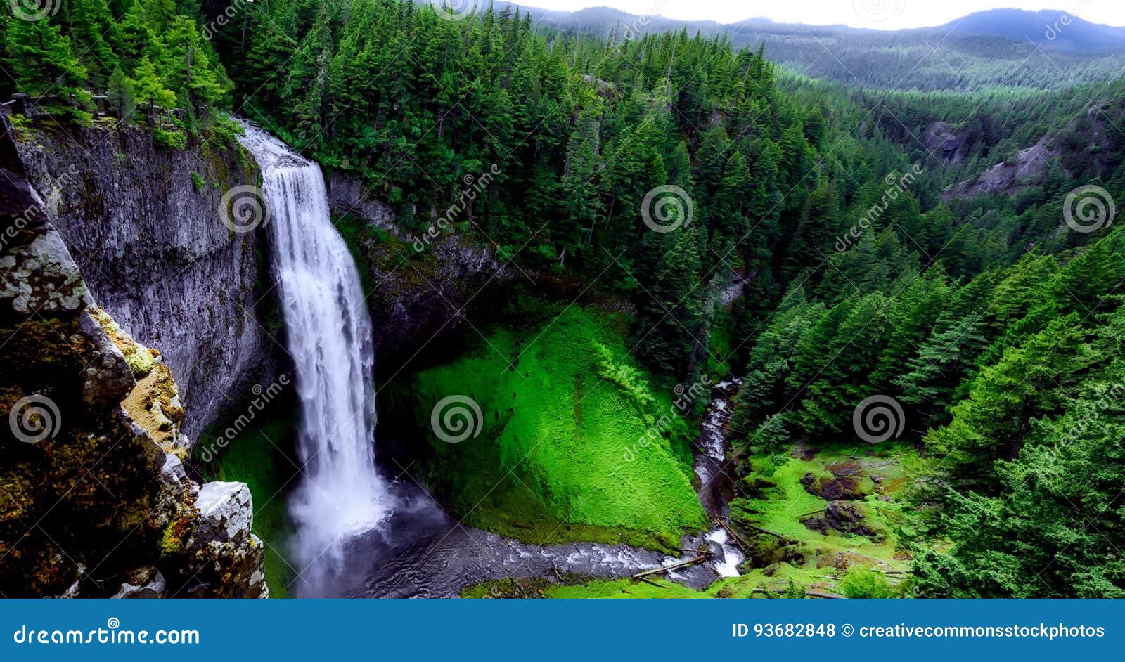 Waterfall Over Cliff Picture. Image: 93682848