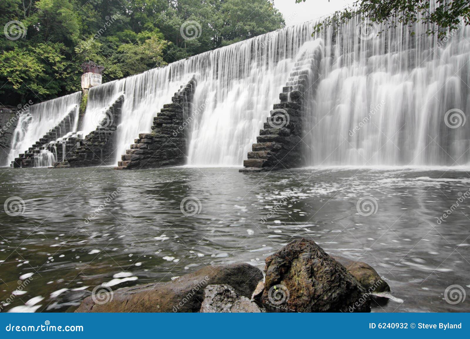 Waterfall Over a Dam stock photo. Image of beauty, rock - 6240932