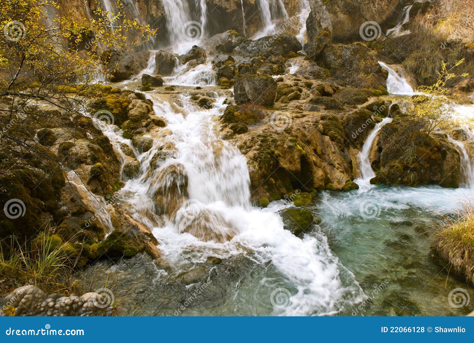 Waterfall over rocks stock photo. Image of flow, flowing - 22066128