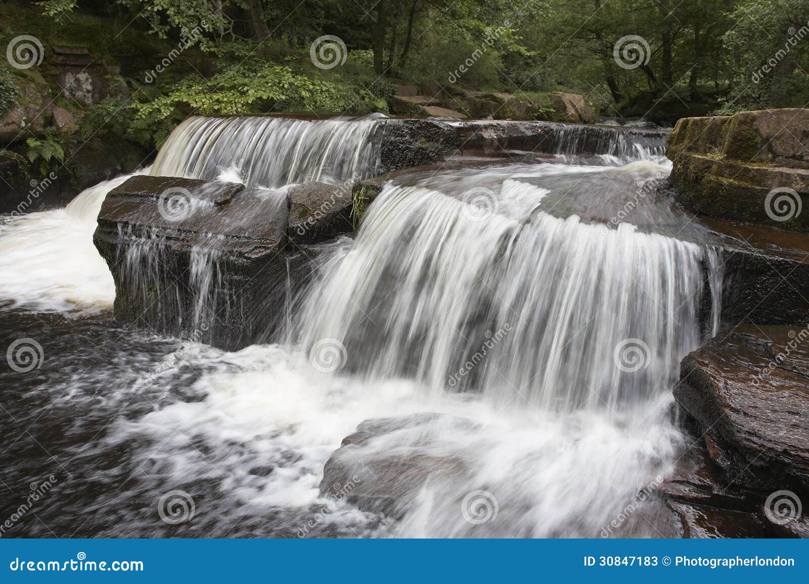 Waterfall over rocks stock image. Image of water, beacons - 30847183