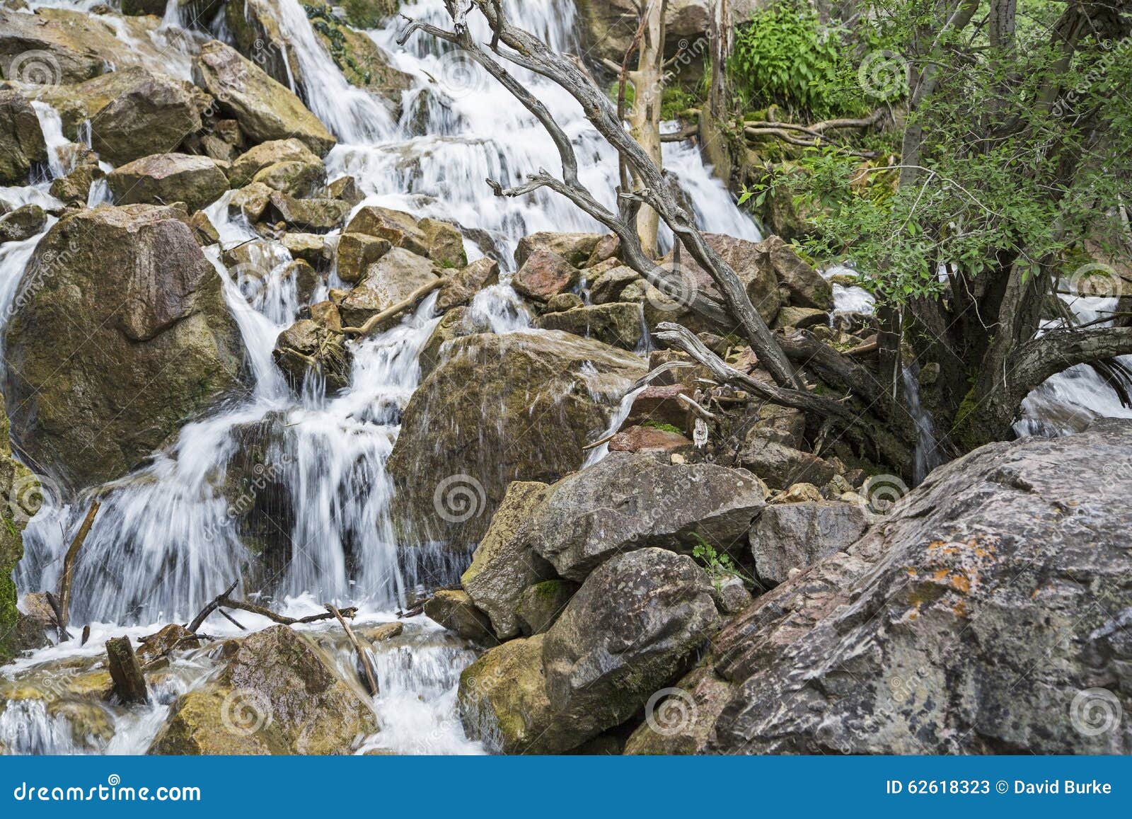 Waterfall over rocks stock image. Image of stream, river - 62618323