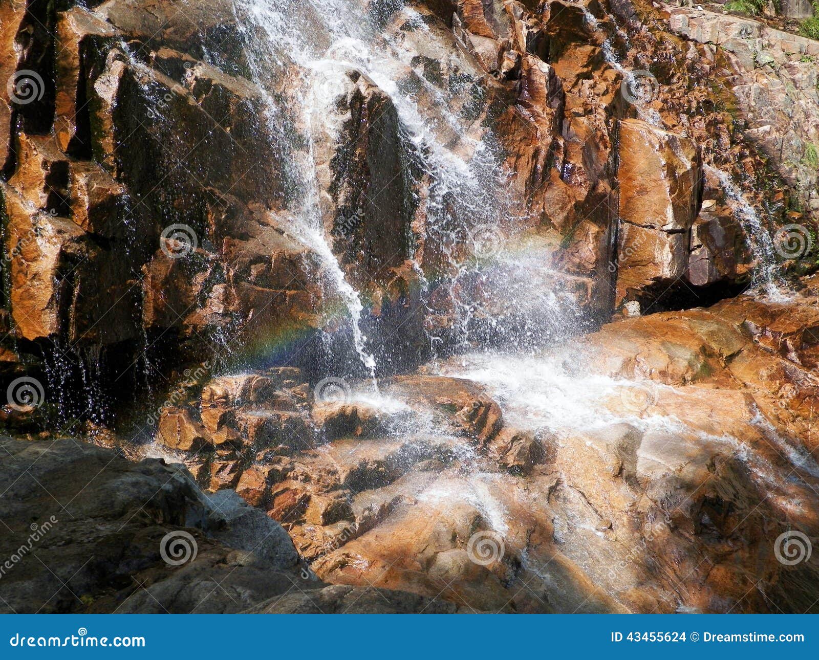 Waterfall over Rocks stock photo. Image of stream, river - 43455624