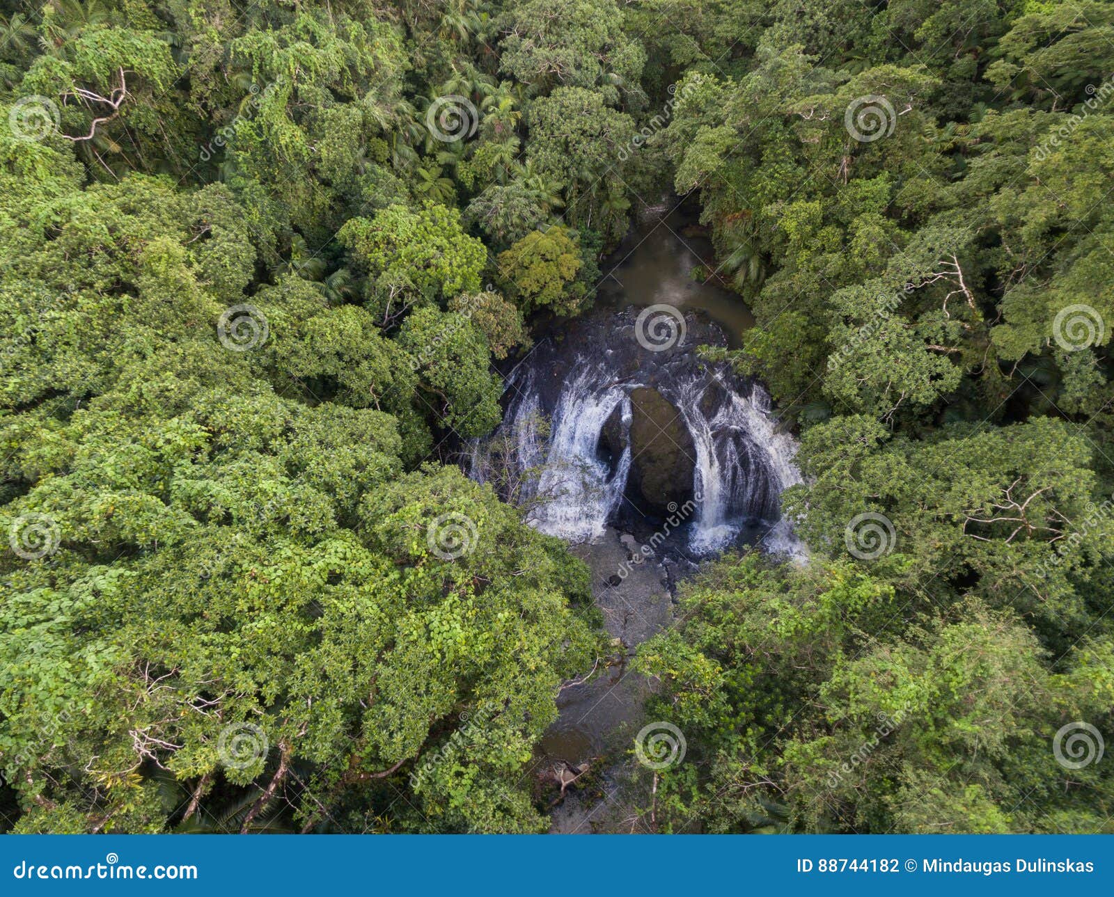 Waterfall in Palau Island. stock photo. Image of pacific - 88744182