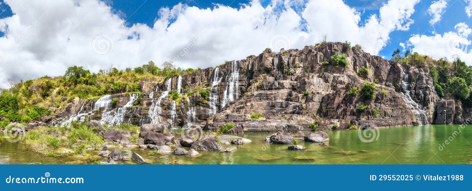 Waterfall panorama stock image. Image of freshness, nature - 29552025