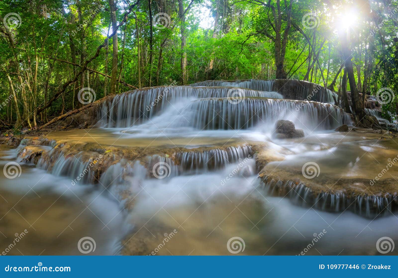 Waterfall panorama stock photo. Image of nature, national - 109777446