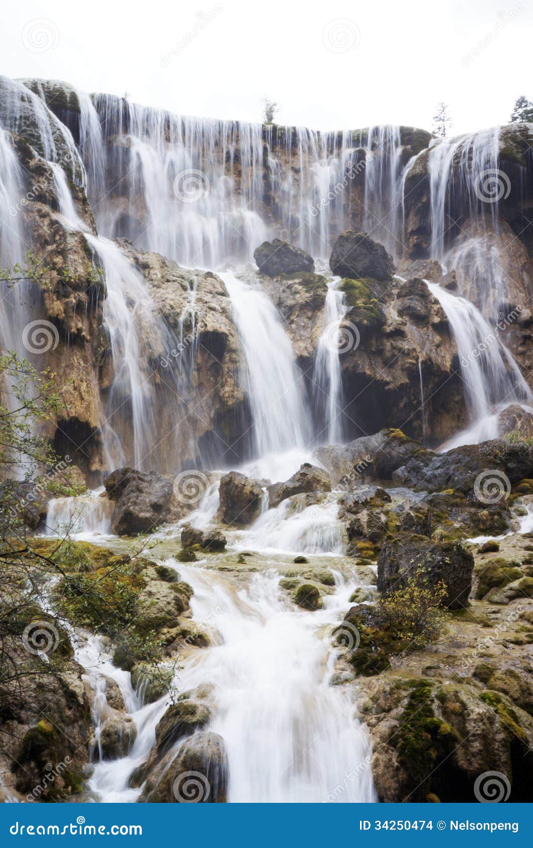 Waterfall stock photo. Image of stream, landscape, waterfall - 34250474