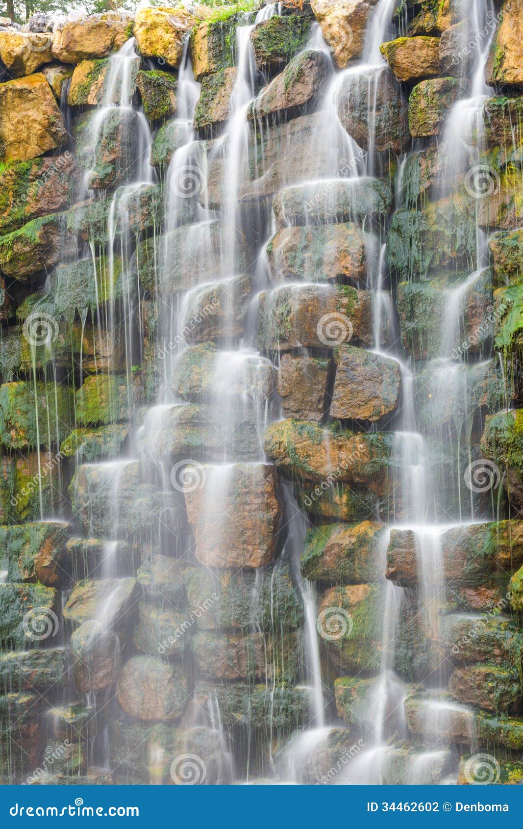 Waterfall stock photo. Image of flow, backgrounds, outdoors - 34462602