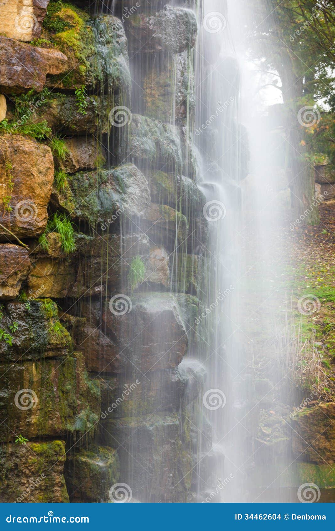 Waterfall stock photo. Image of cascade, green, scenery - 34462604