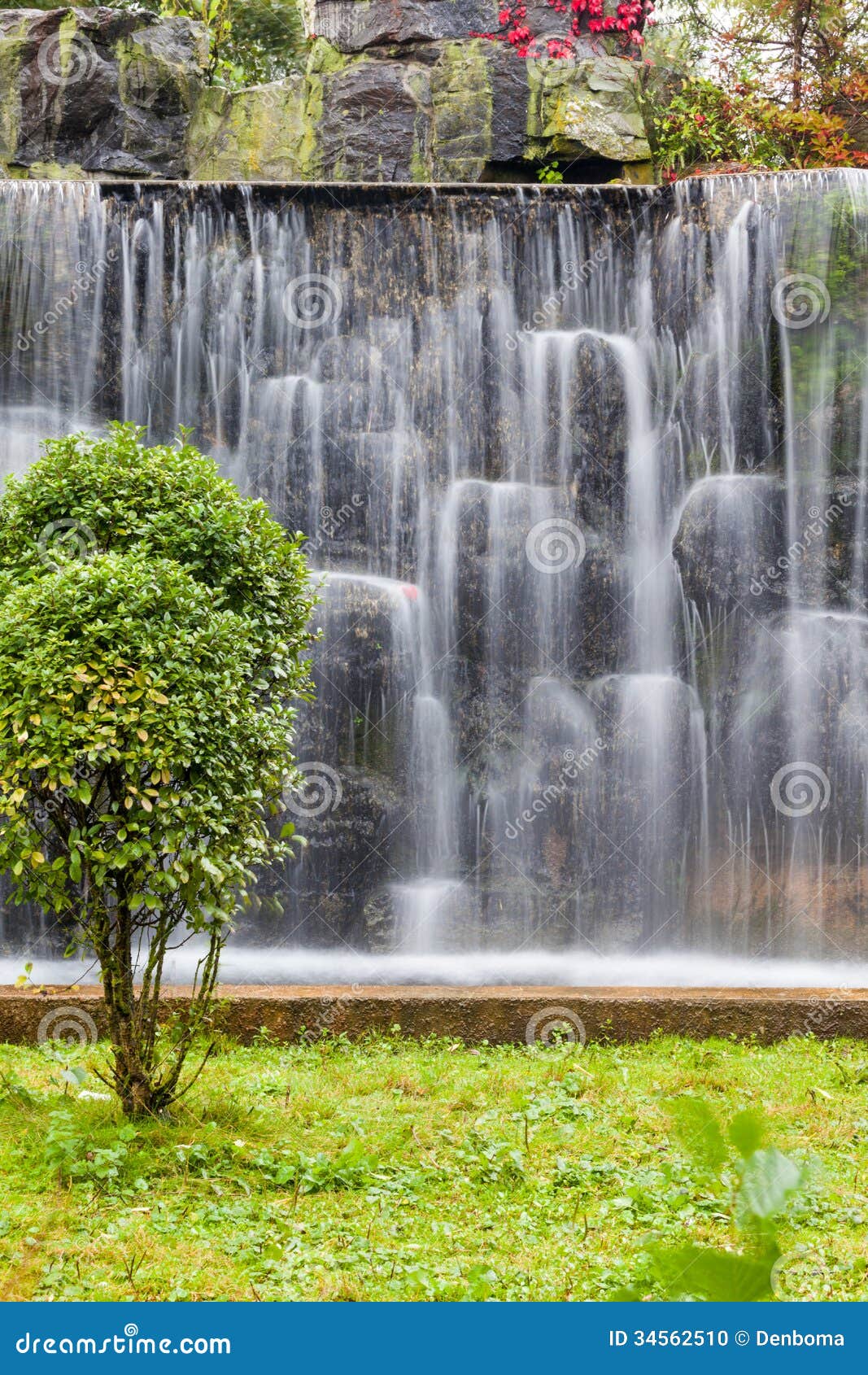 Waterfall stock photo. Image of leaf, architecture, beauty - 34562510