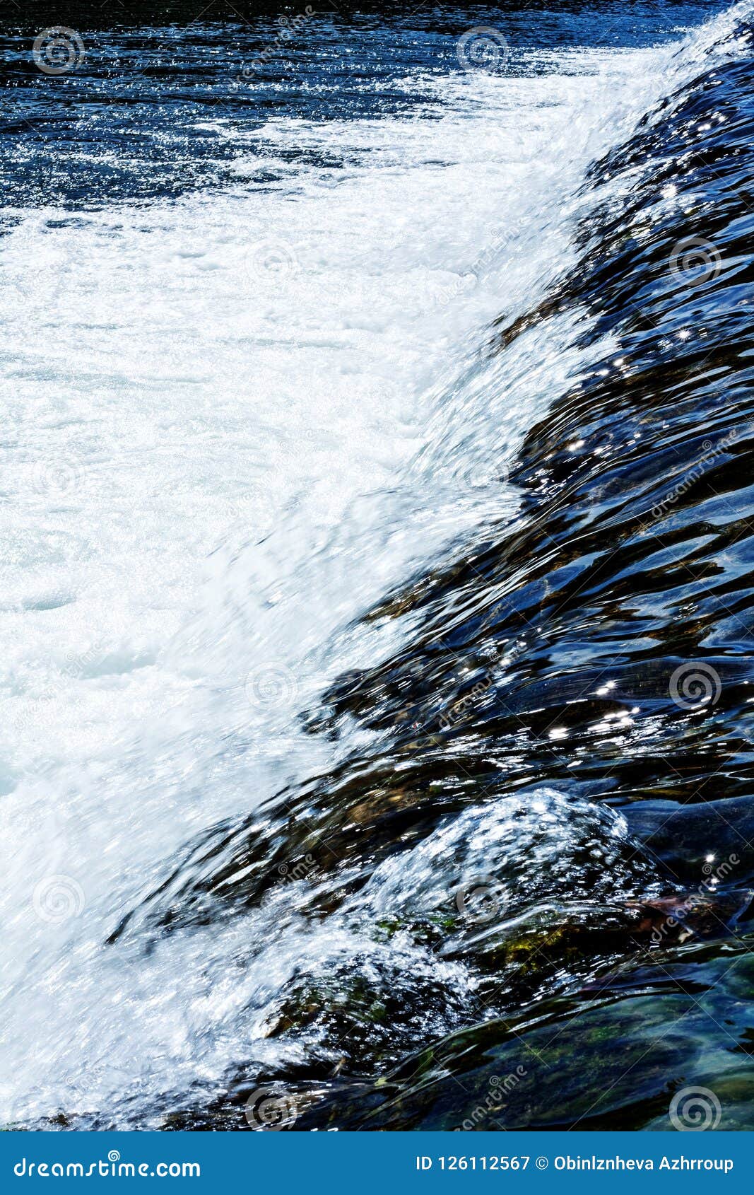 Waterfall + Sun stock image. Image of drop, meltwater - 126112567