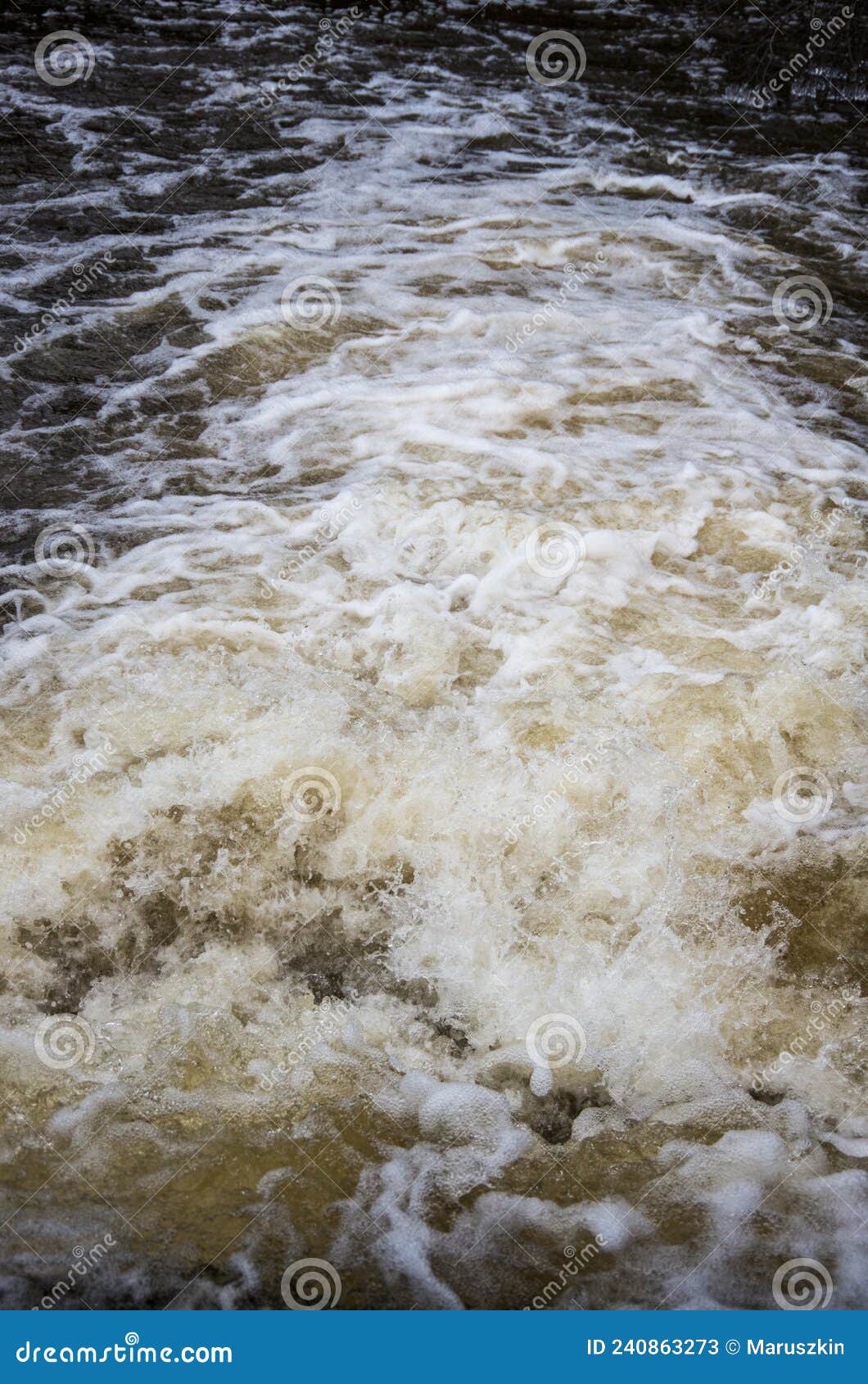 Waterfall in Polluted River Stock Image - Image of falling, mountain ...