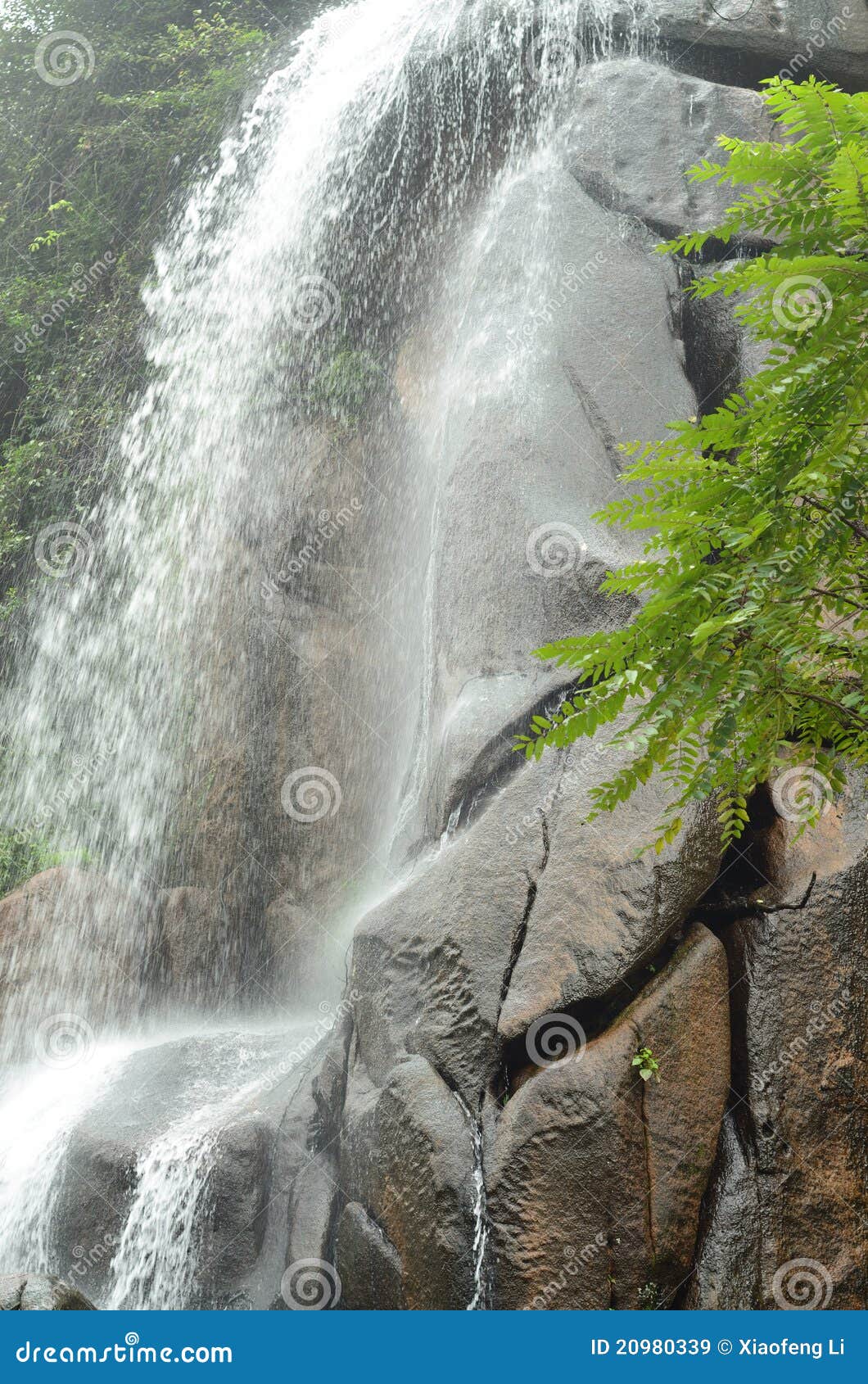 A Waterfall Pouring Down on Stones Stock Image - Image of china, travel ...
