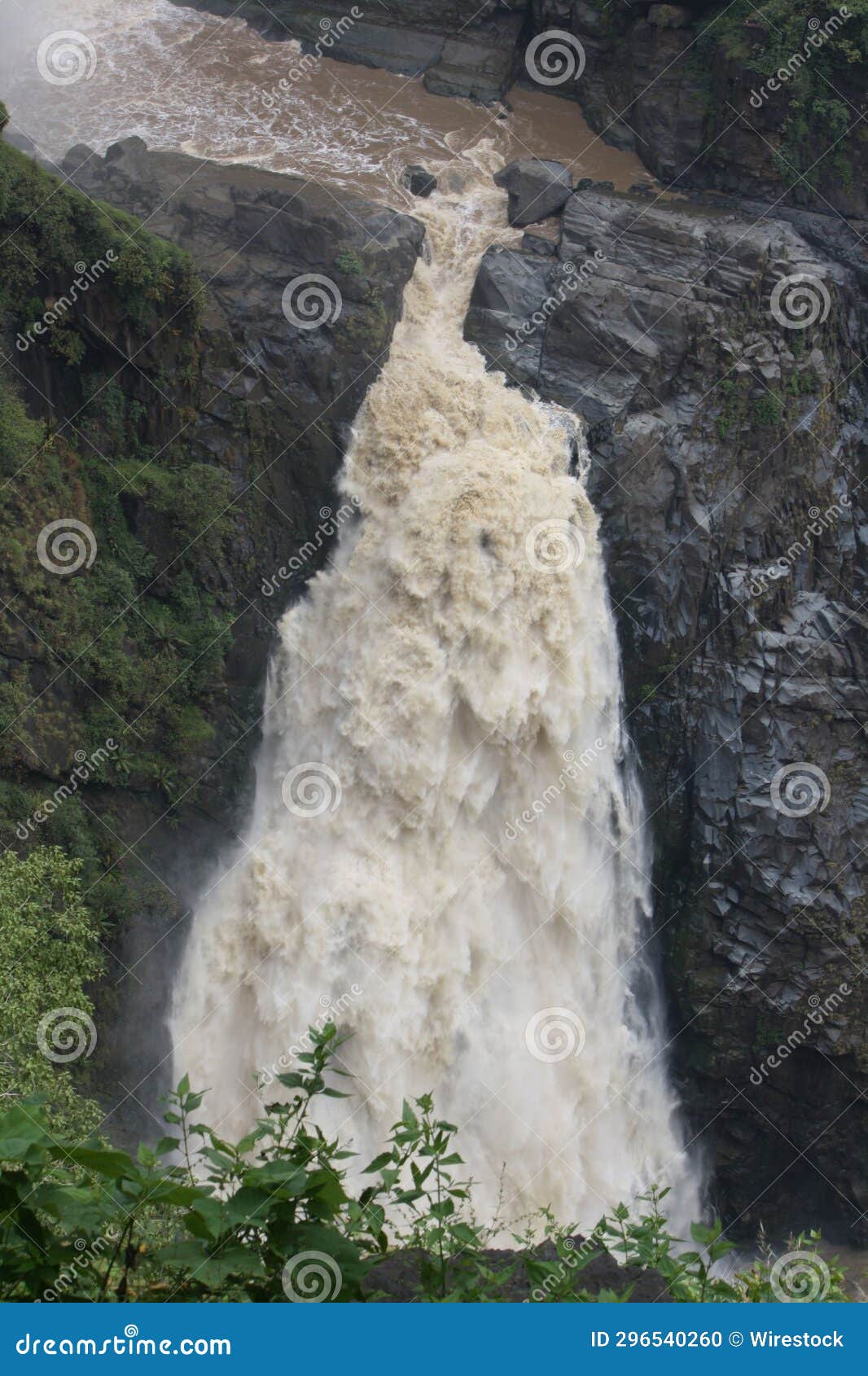 A Waterfall that is Pouring Water in it S Fall Stock Photo - Image of ...