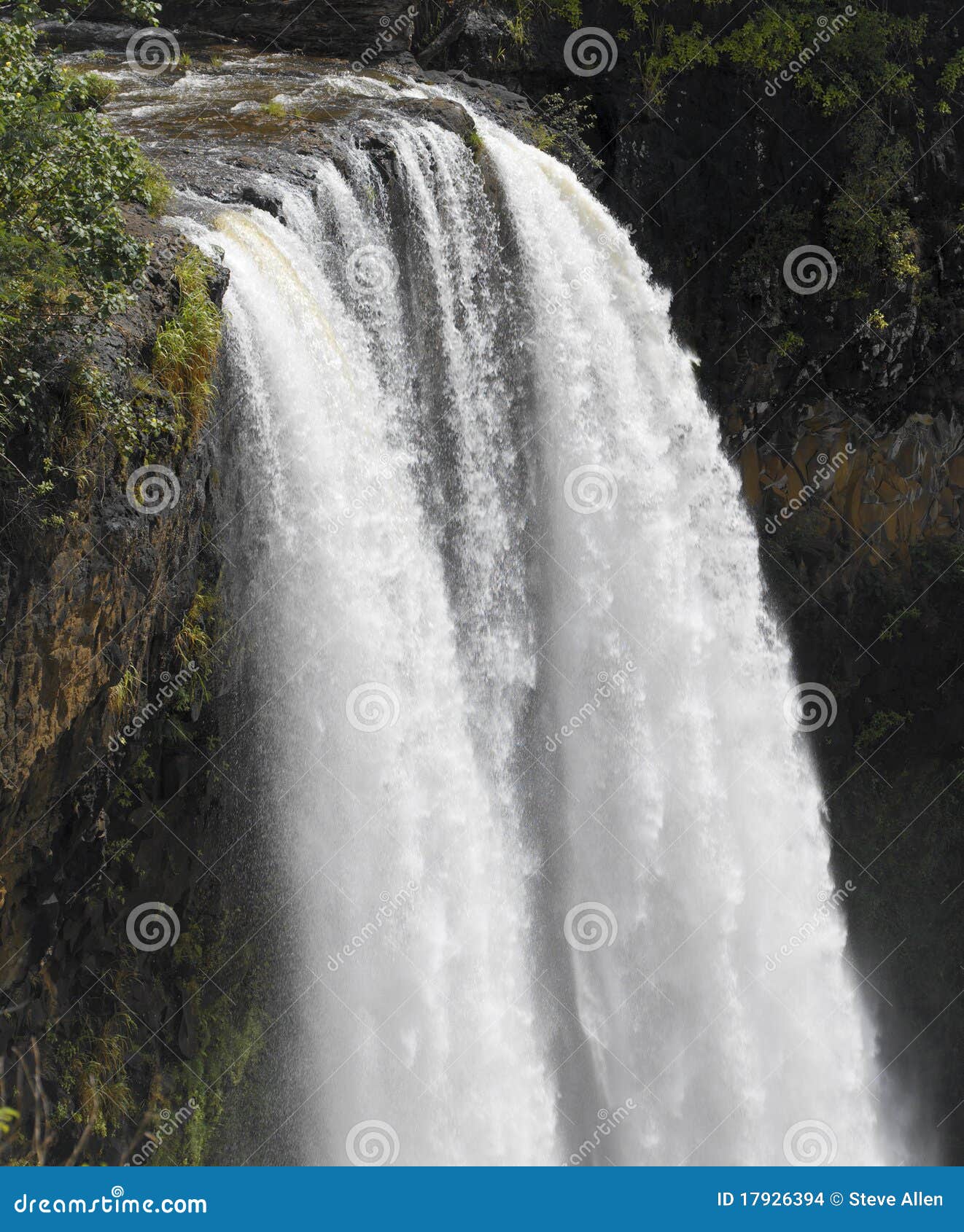 Waterfall - Pure Flowing Water - Hawaii Stock Photo - Image of river ...