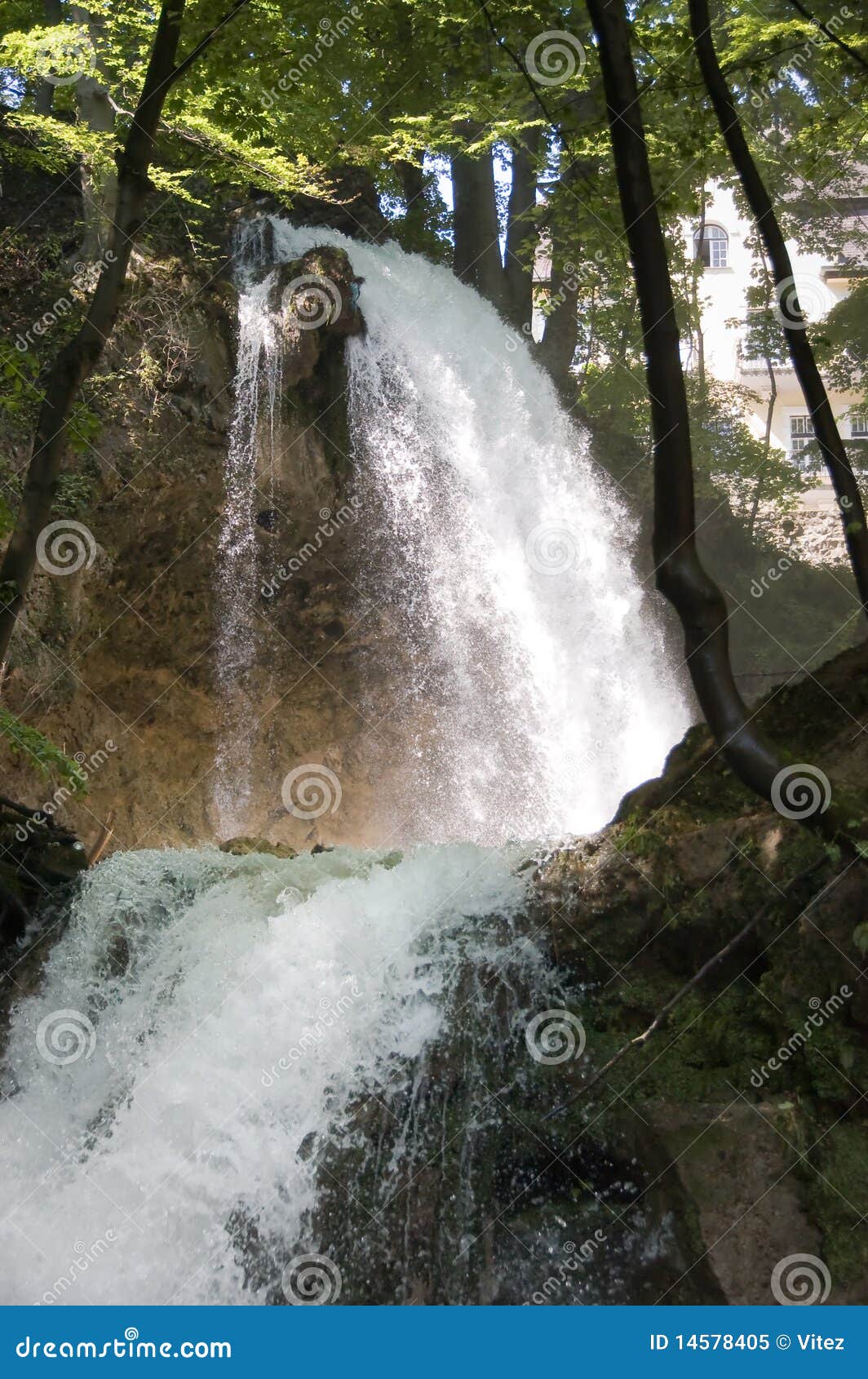 Waterfall after rain stock image. Image of walker, hiking - 14578405
