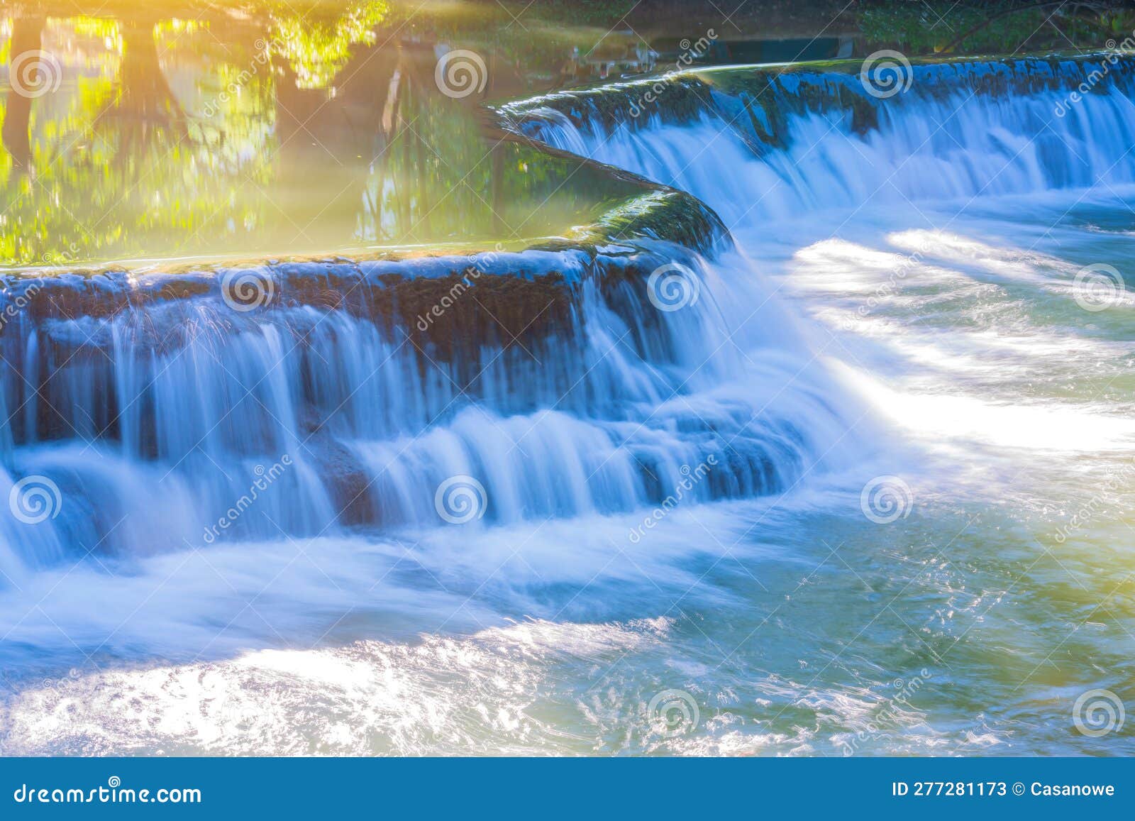 Waterfall in Rain Forest at Chet Sao Noi Waterfall National Park Stock ...