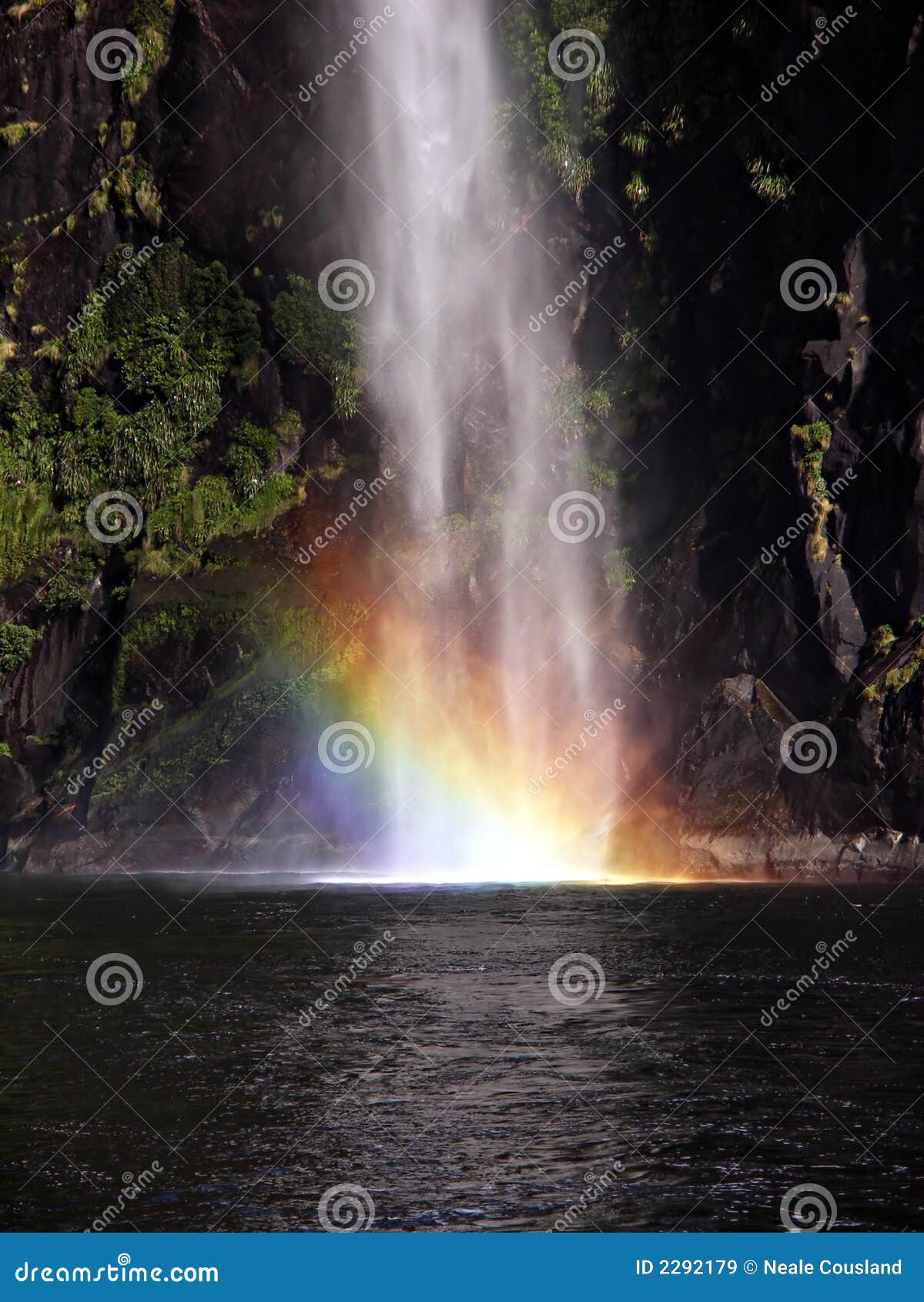 Waterfall and Rainbow stock image. Image of water, colorful - 2292179
