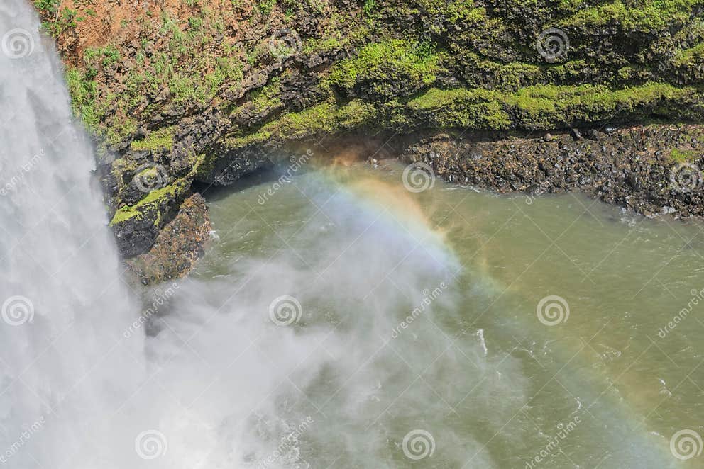 Waterfall and Rainbow stock photo. Image of falls, exotic - 90461050