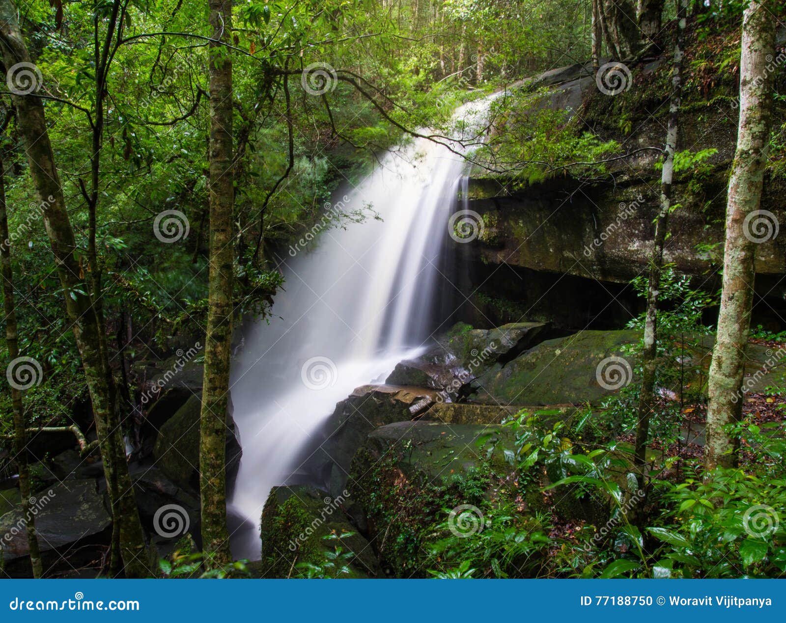 Waterfall rainy season stock photo. Image of season, journey - 77188750