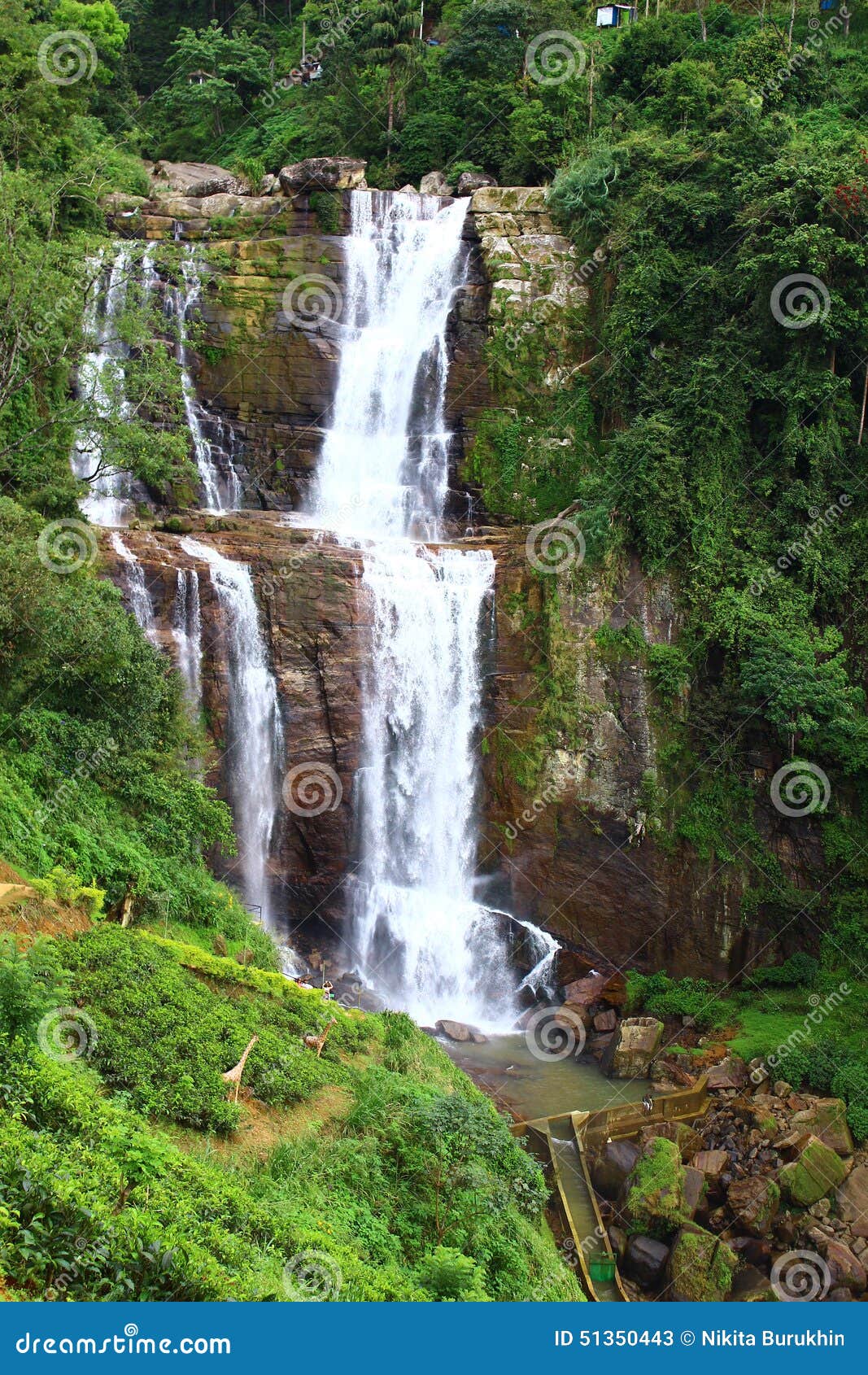 Waterfall Ramboda, Sri Lanka Stock Image - Image of ceylon, rocks: 51350443