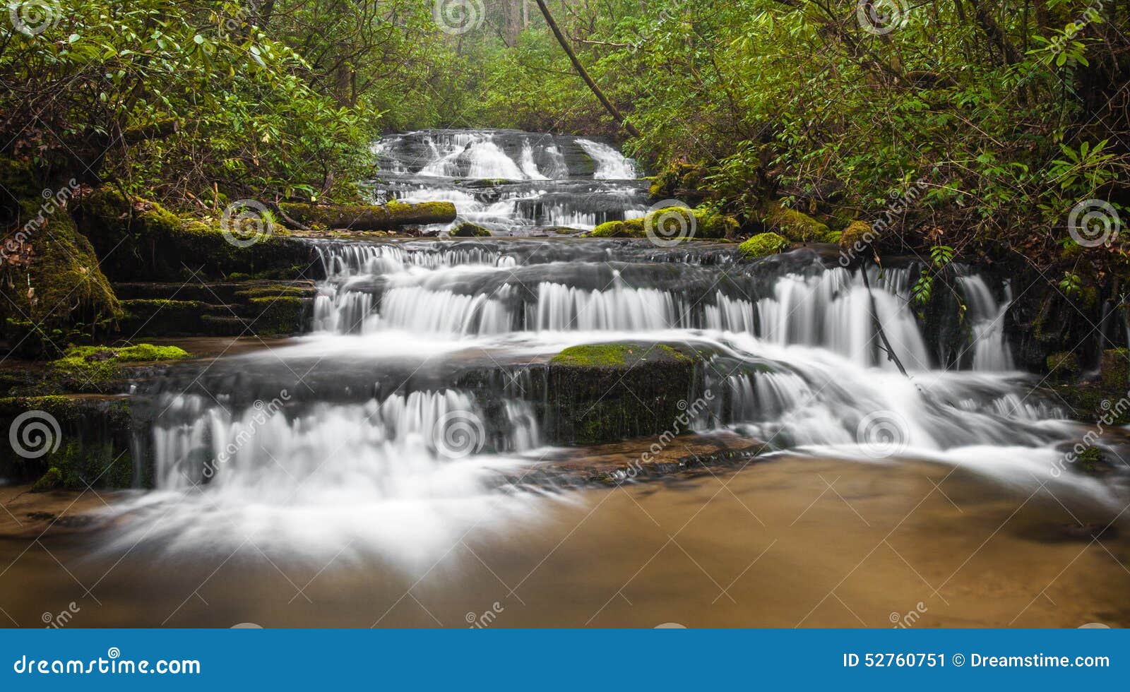 Waterfall stock image. Image of flowing, color, river - 52760751