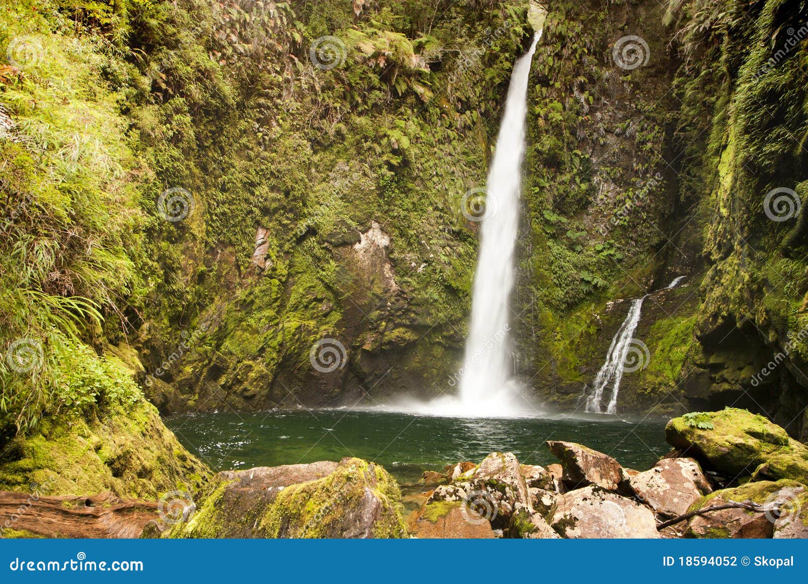 Waterfall in ravine stock photo. Image of waterfall, beautiful - 18594052