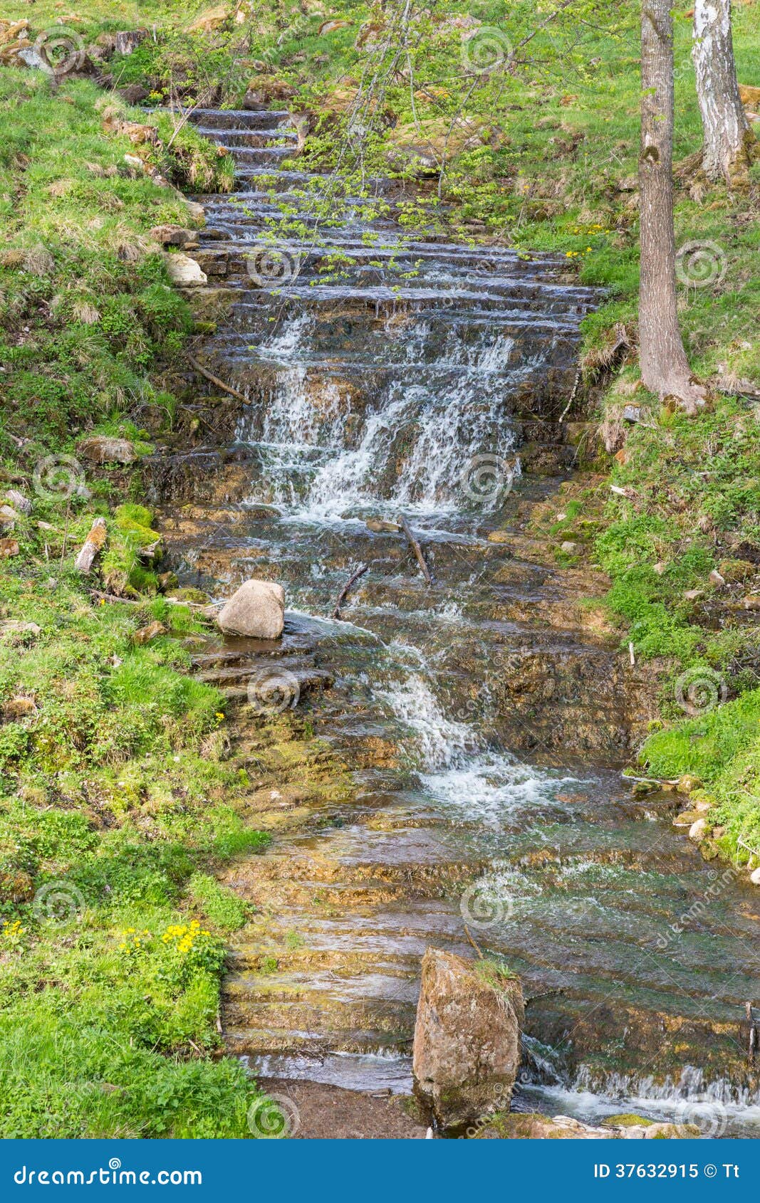 Waterfall ravine stock image. Image of scenic, peaceful - 37632915