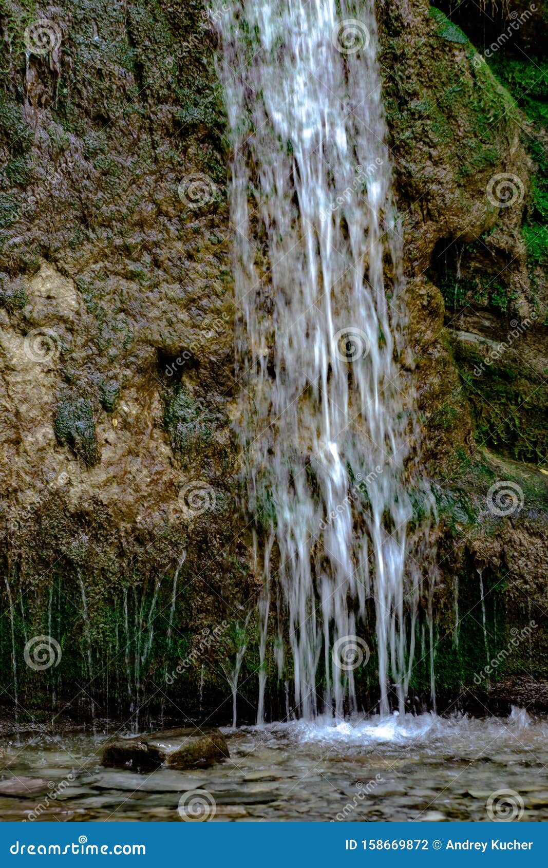 Waterfall from Ravine.waterfall from the Mountain River Stock Photo ...