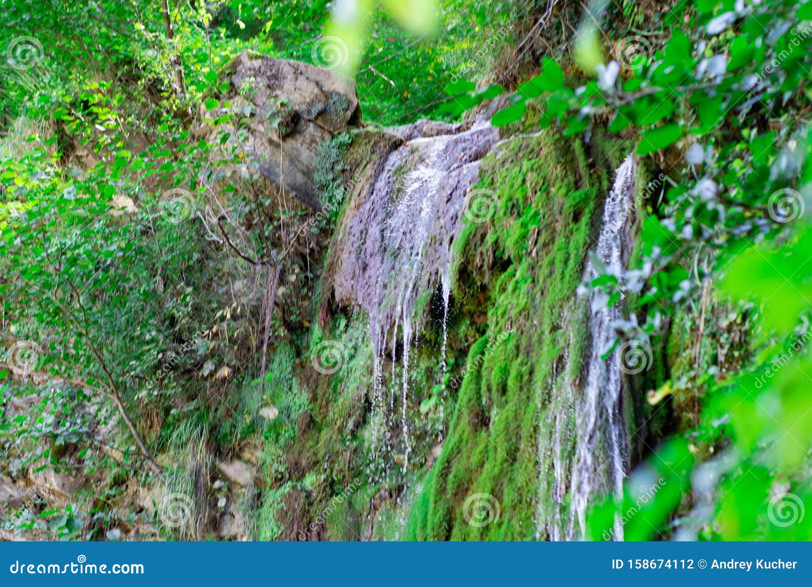 Waterfall from Ravine.waterfall from the Mountain River Stock Photo ...