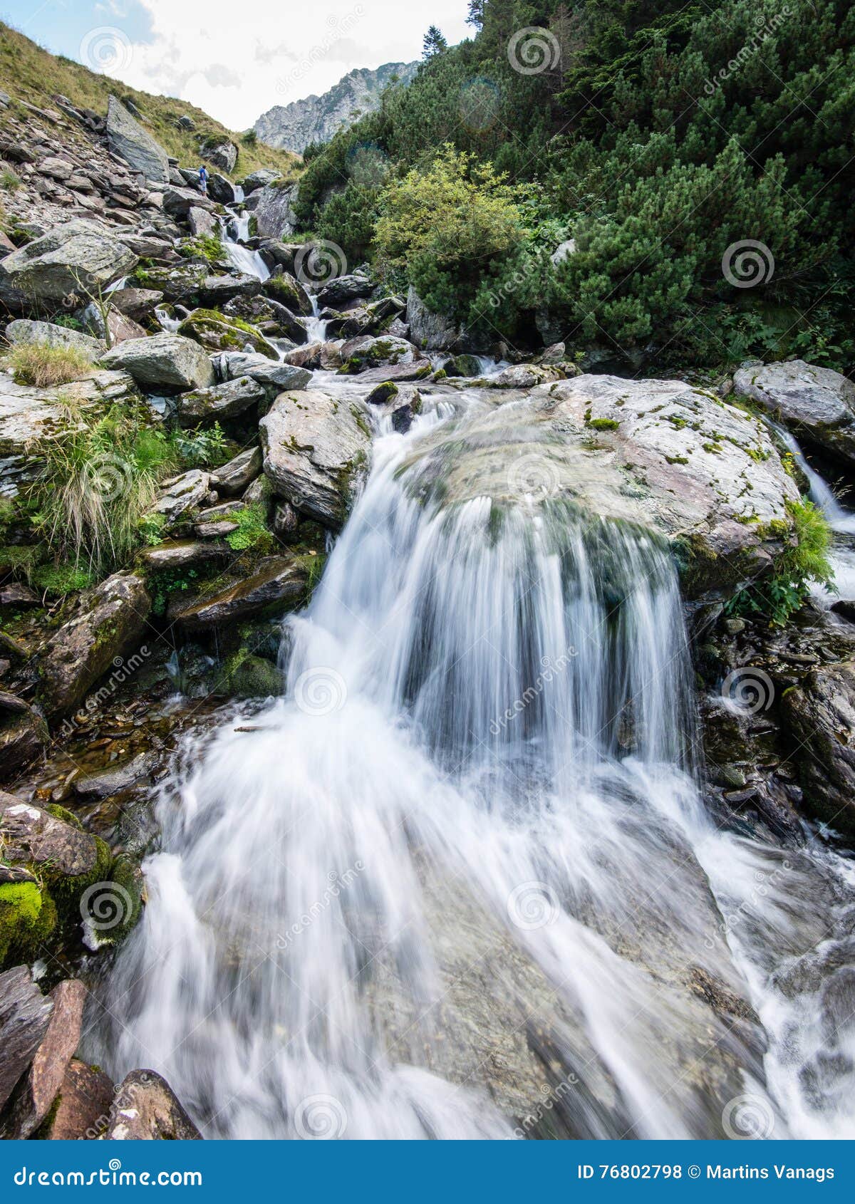 Waterfall from ravine stock photo. Image of cataract - 76802798
