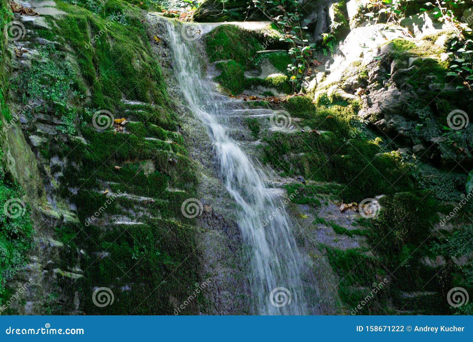 Waterfall from Ravine.waterfall from the Mountain River Stock Photo ...