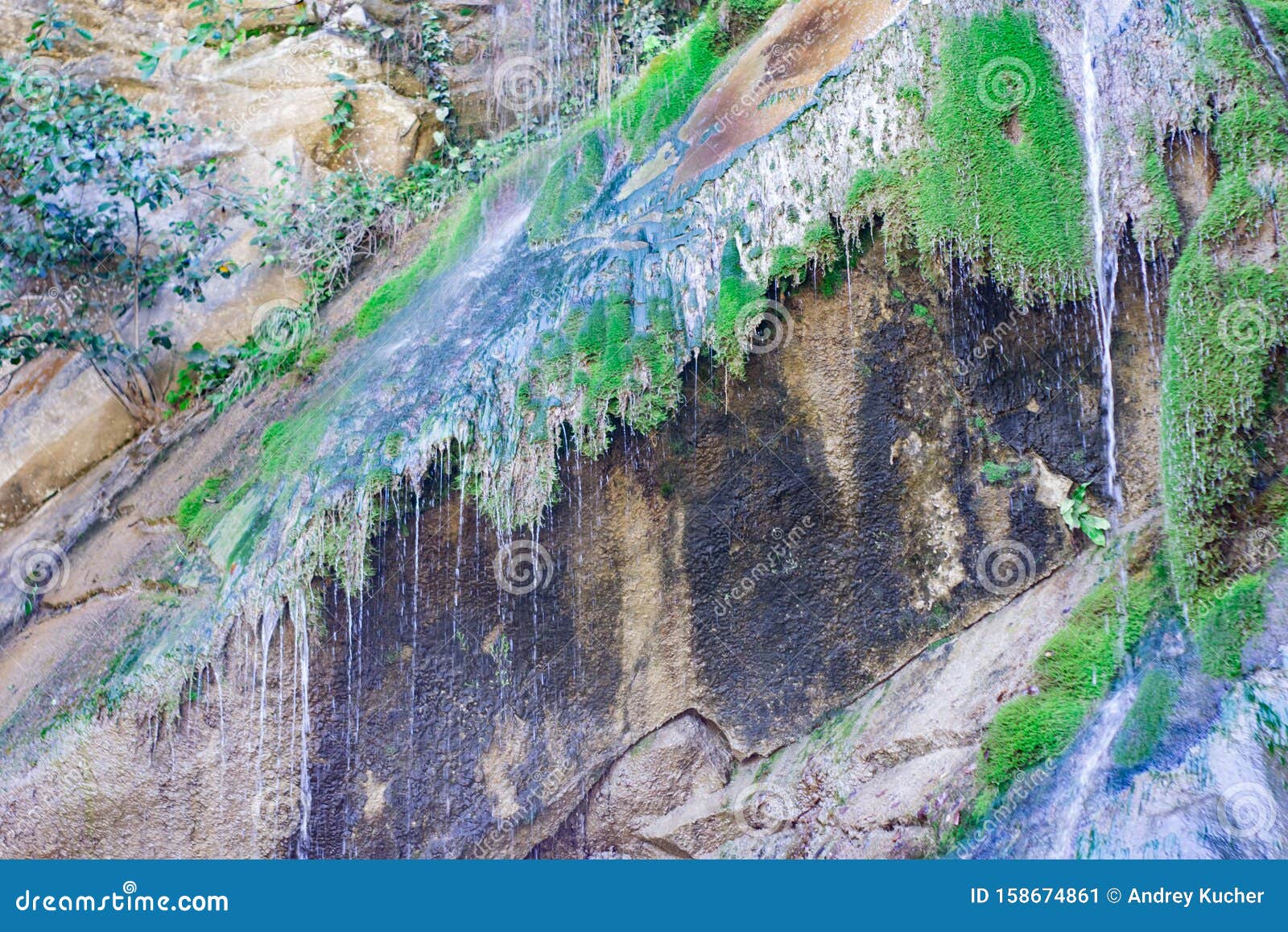 Waterfall from Ravine.waterfall from the Mountain River Stock Image ...