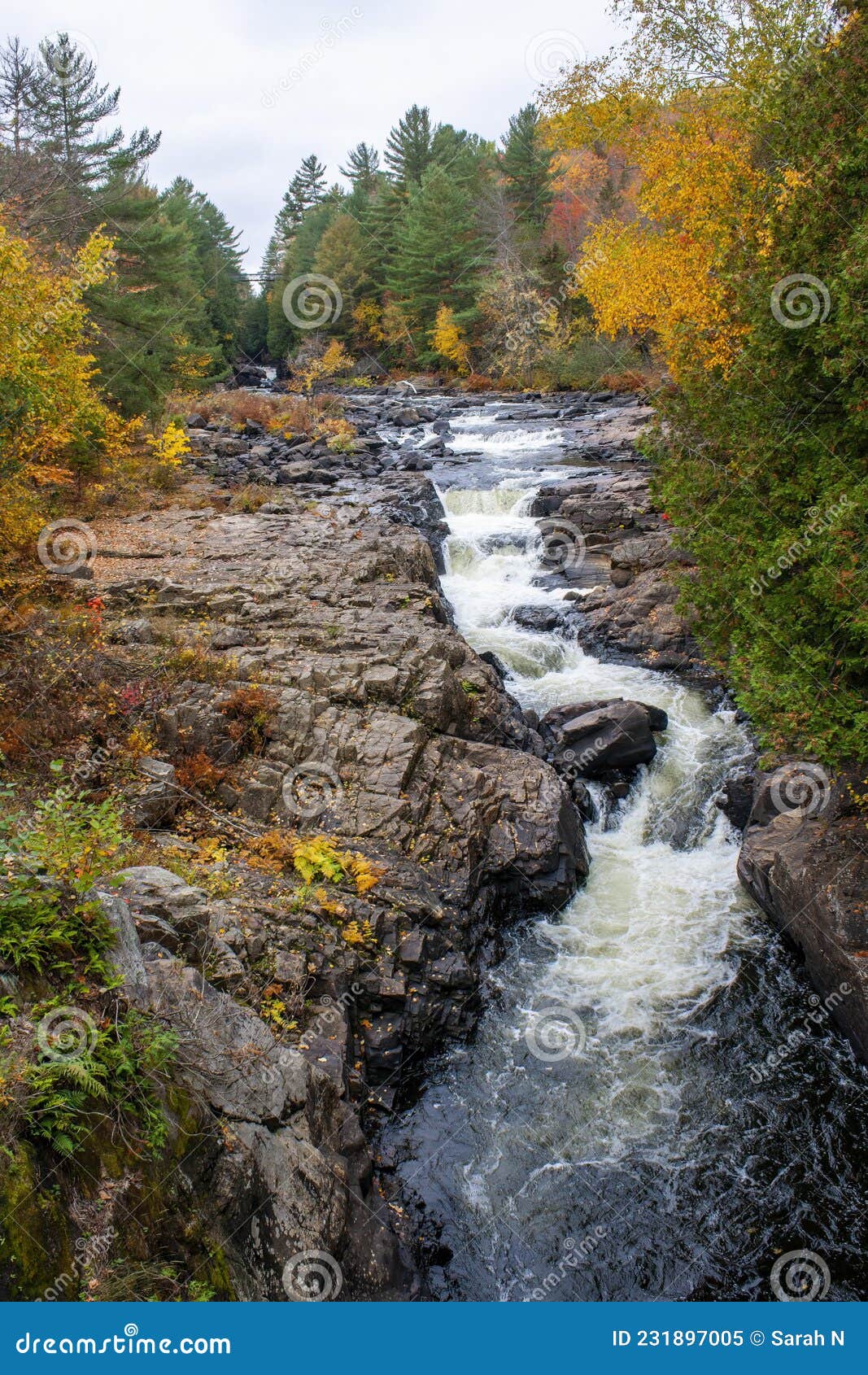Waterfall Regional Park, Sainte-Beatrix Stock Image - Image of ...
