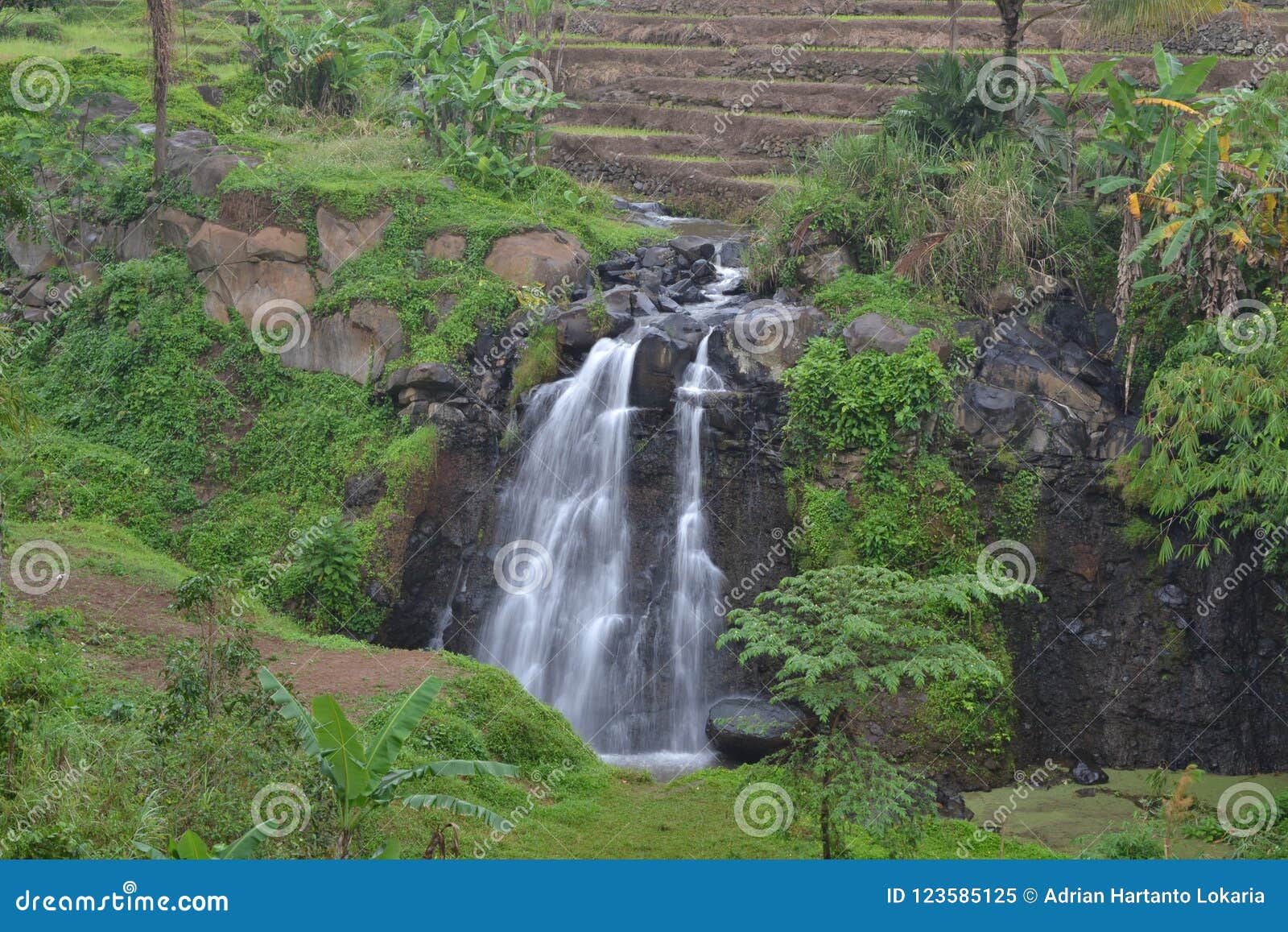 Sawer Waterfall Situ Gunung, Sukabumi, West Java, Indonesia Stock ...