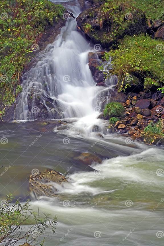Waterfall and river stock photo. Image of creek, landscape - 1667300