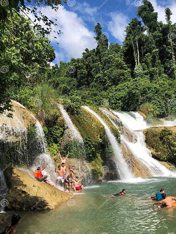 The Waterfall and River at Davao Oriental Philippines Editorial Image ...