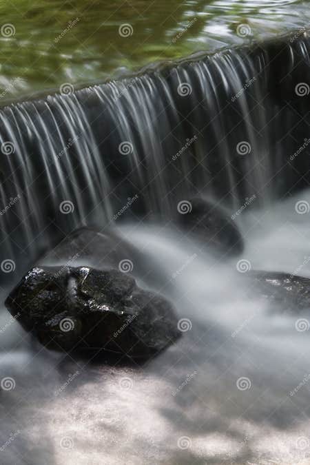Waterfall and rock stock image. Image of moss, pool, reflection - 785781
