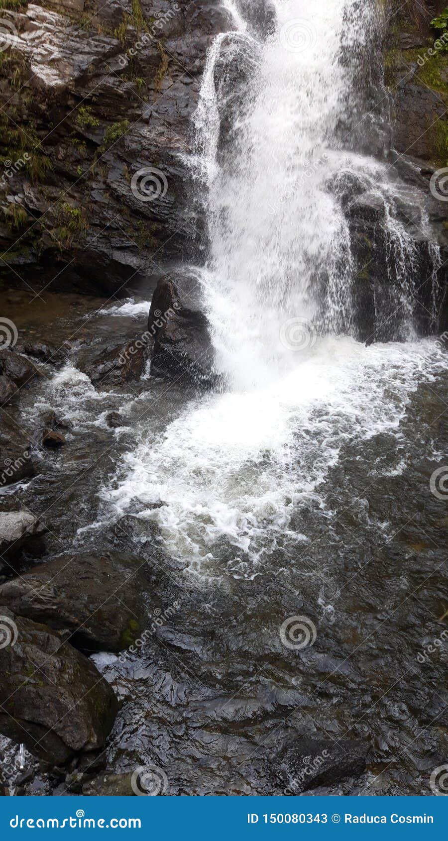 Waterfall and rock stock image. Image of waterfall, nature - 150080343
