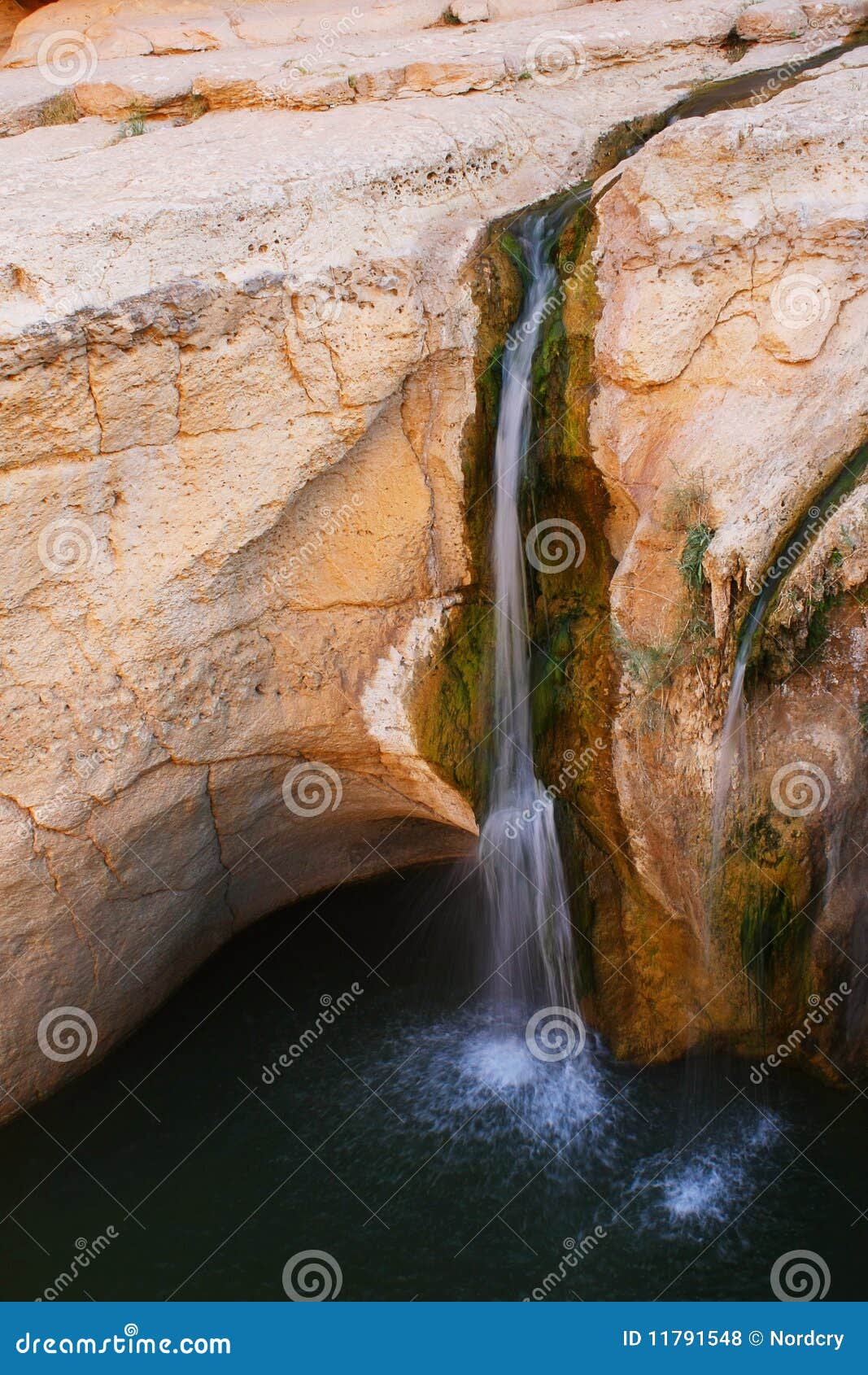 Waterfall in rocks stock photo. Image of desert, oasis - 11791548