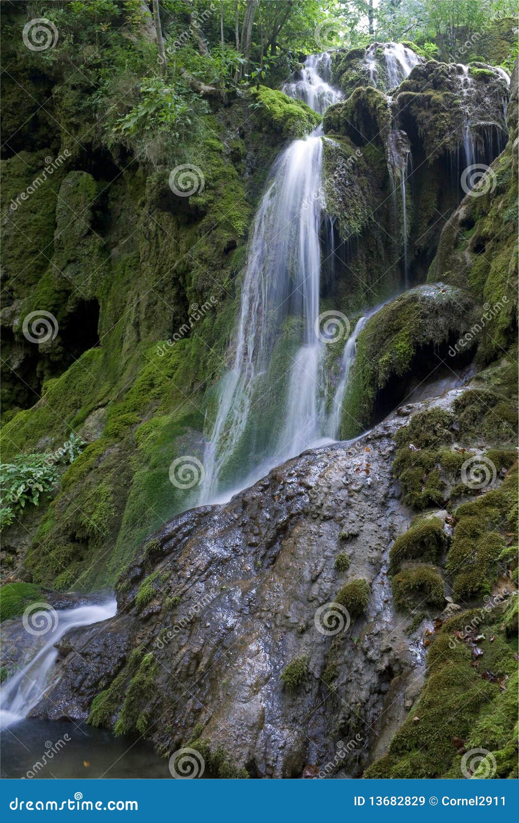 Waterfall and Rocks stock image. Image of attraction - 13682829
