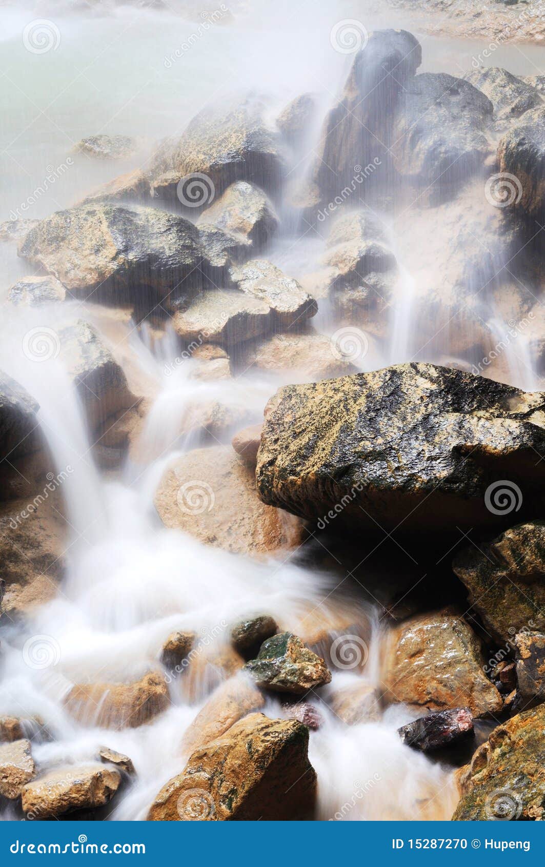 Waterfall and rocks stock photo. Image of harmony, freshness - 15287270